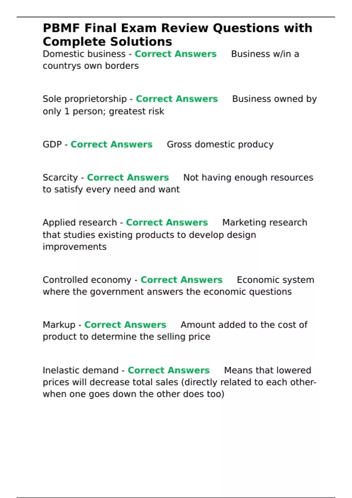 PBMF Final Exam Review Questions with Complete Solutions - PBMF Finl ...