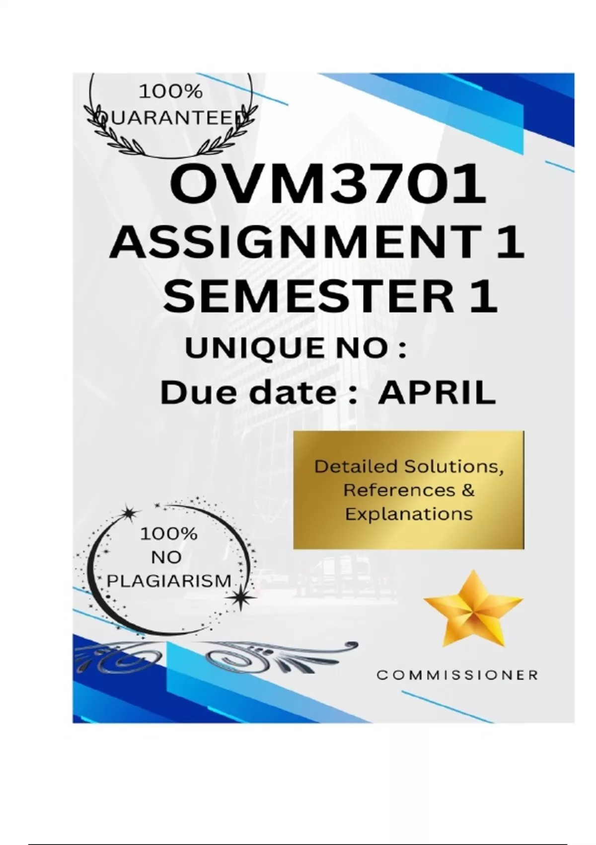 OVM3701 Assignment 1 (COMPLETE ANSWERS) Semester 1 2025 - Investigative ...