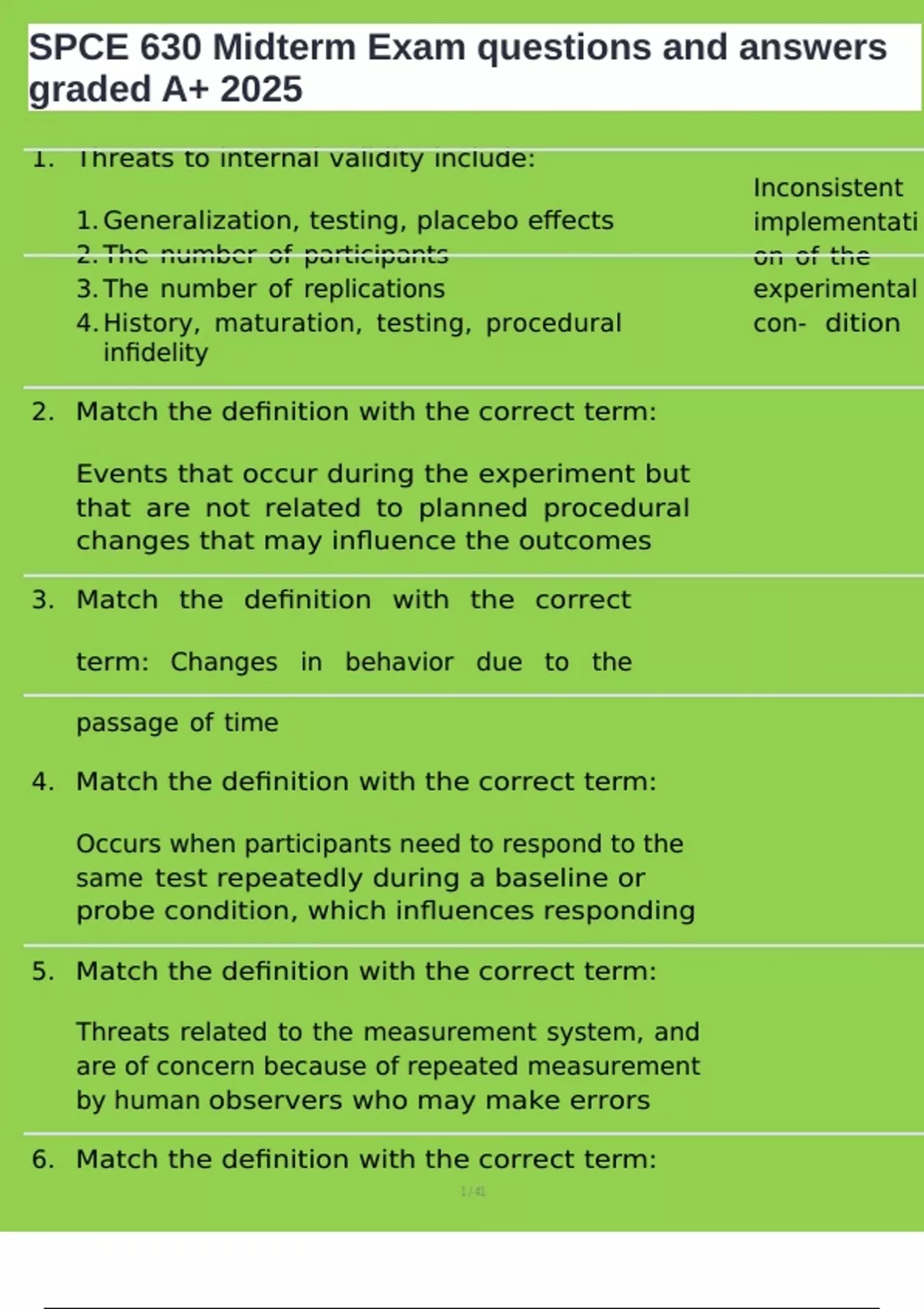 SPCE 630 Midterm Exam questions and answers graded A+ 2025 - SPCE 630 ...