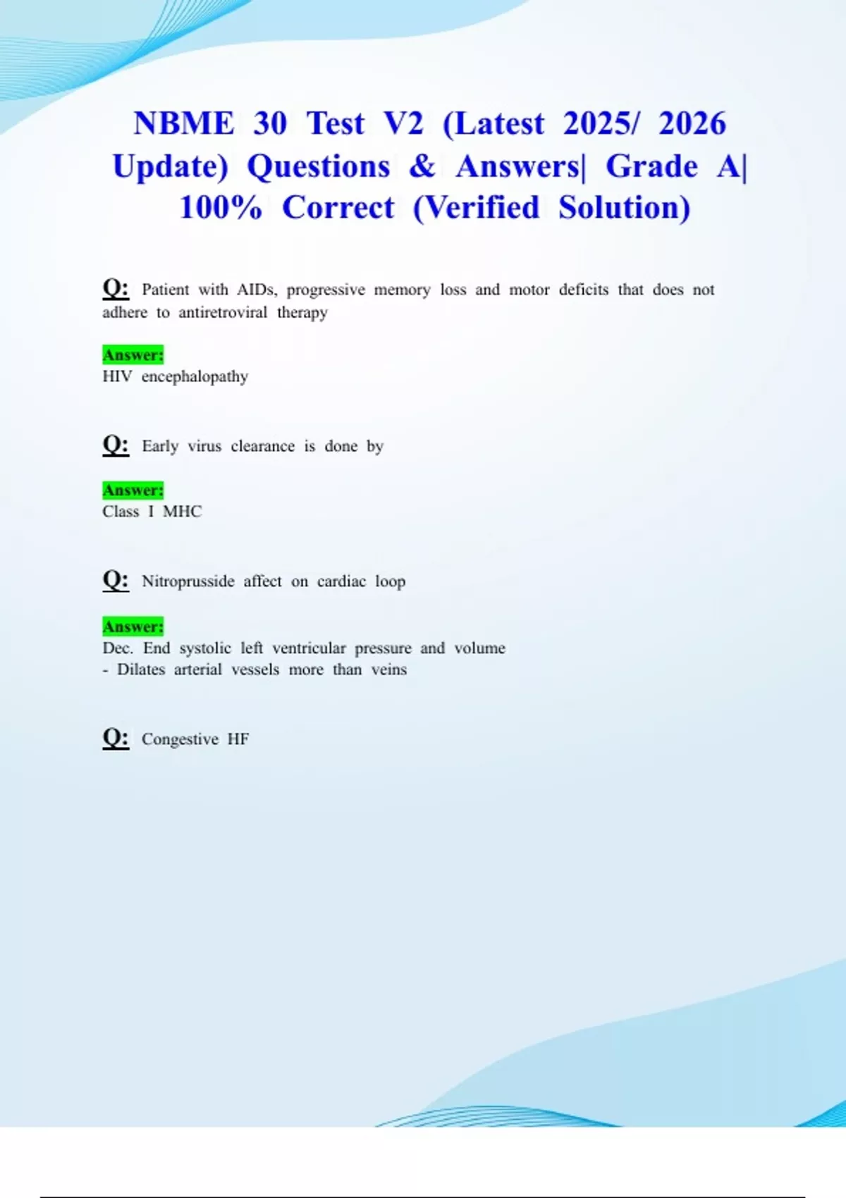 NBME 30 Tests (Latest 2025/ 2026 Updates STUDY BUNDLE PACKAGE WITH ...