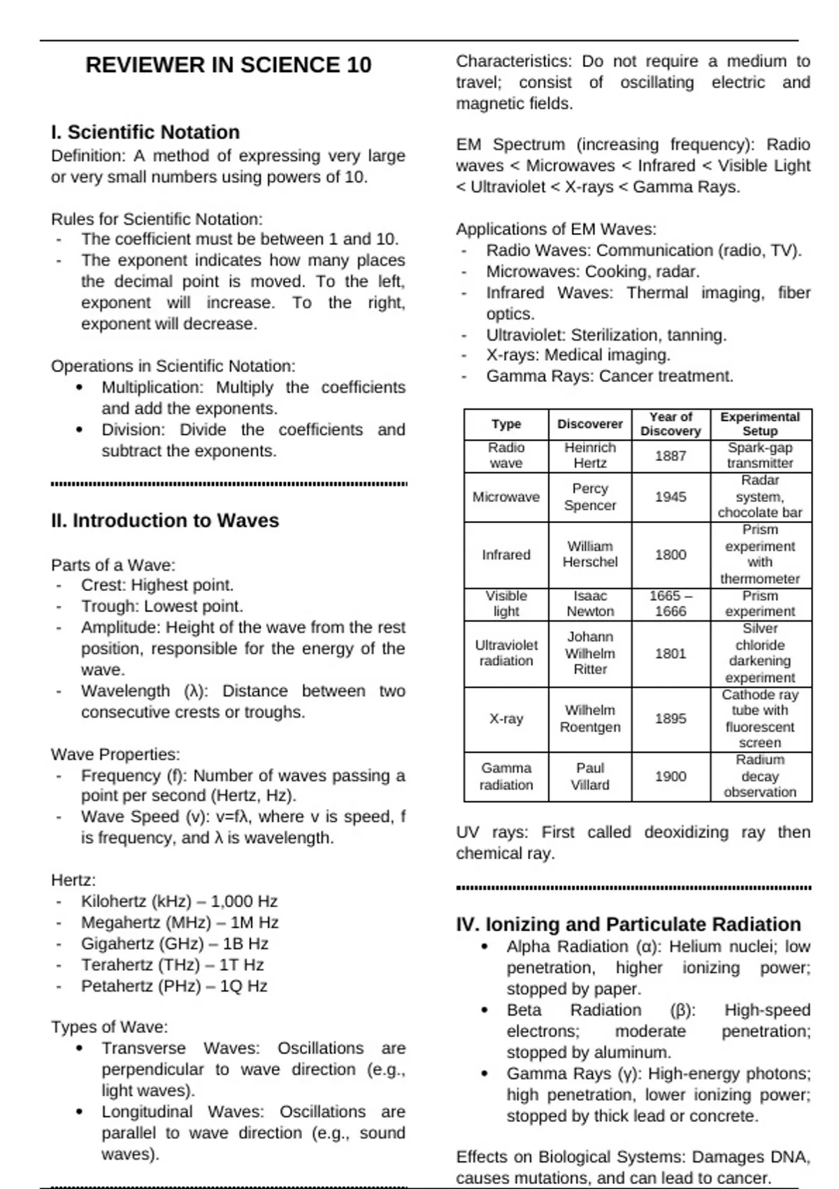 Physics Summary — Grade 10 - 10th grade Physics summary - Stuvia US