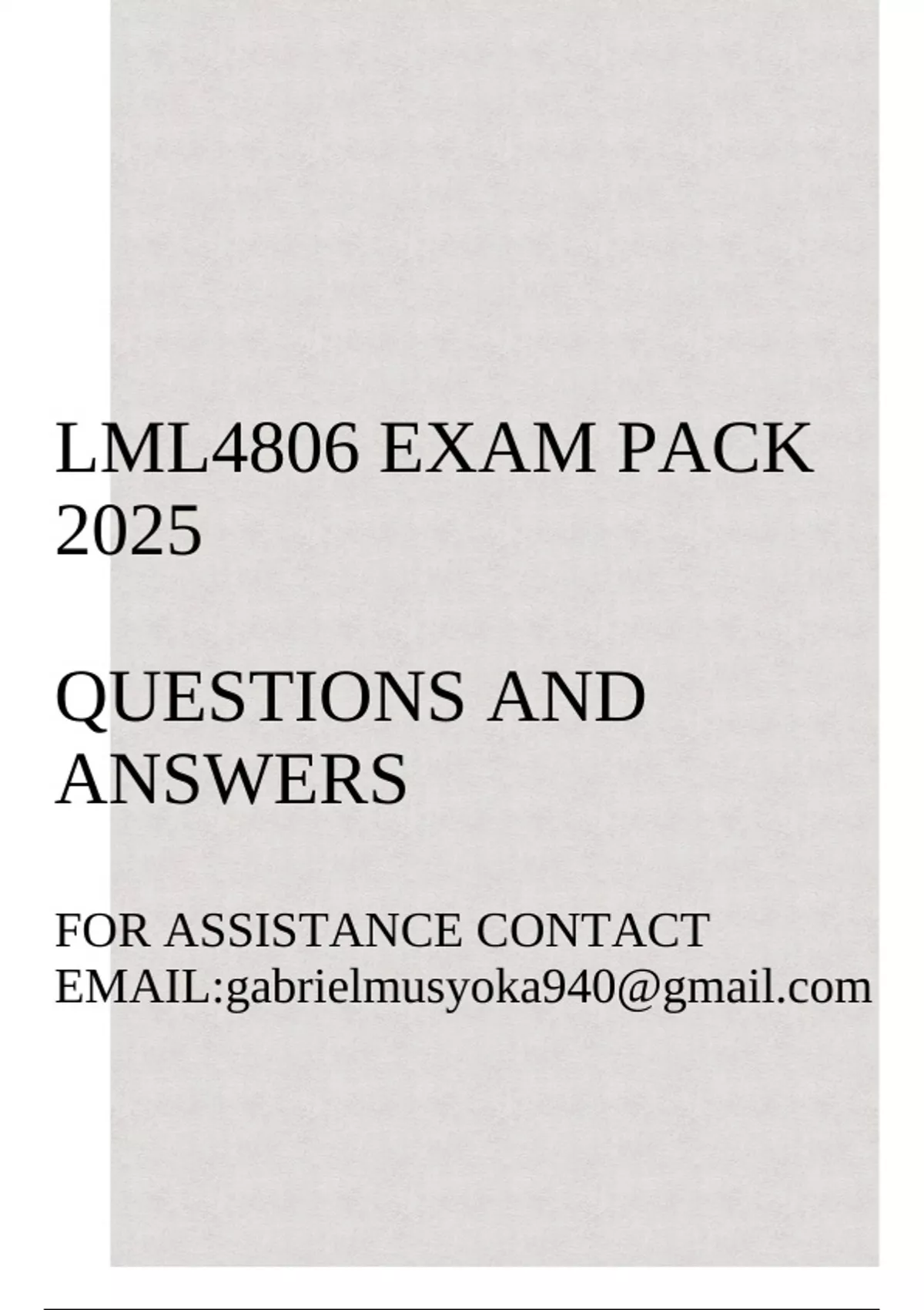 LML4806 Exam pack 2025(Questions and answers) - LML4806 - Stuvia SA