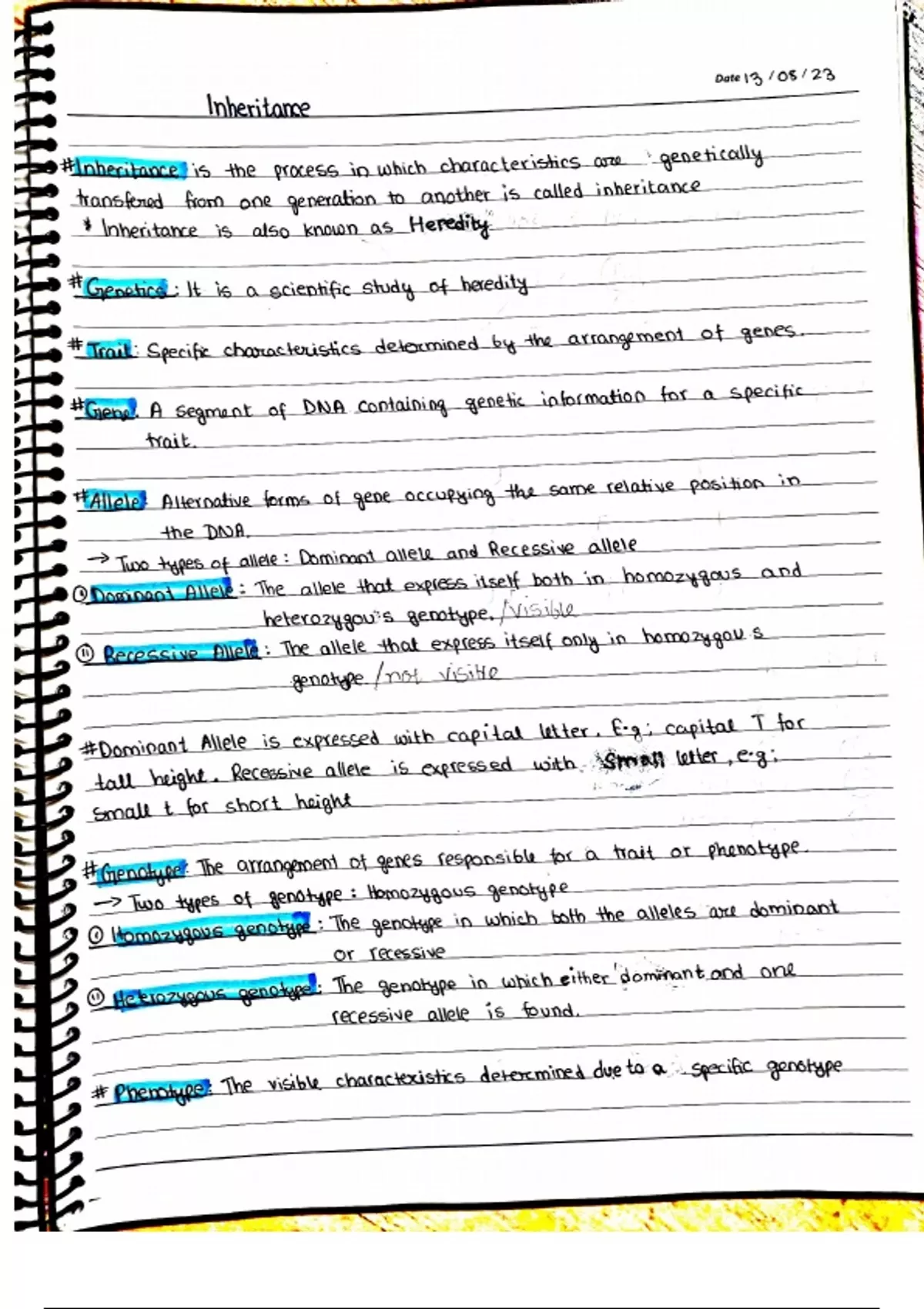 O-Level Biology Inheritance and Biotechnology Notes - Biology - Stuvia US