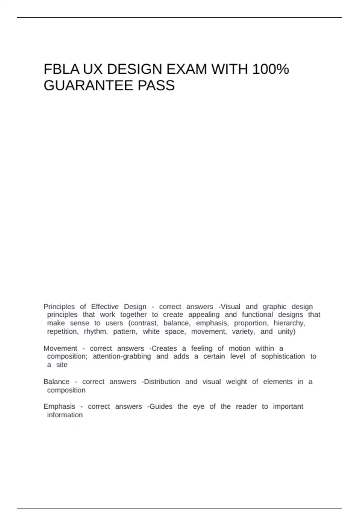 FBLA UX DESIGN PACKAGE BUNDLE!!!!!!!!!!!!!!!!!!!!!!!!!!! - Stuvia US