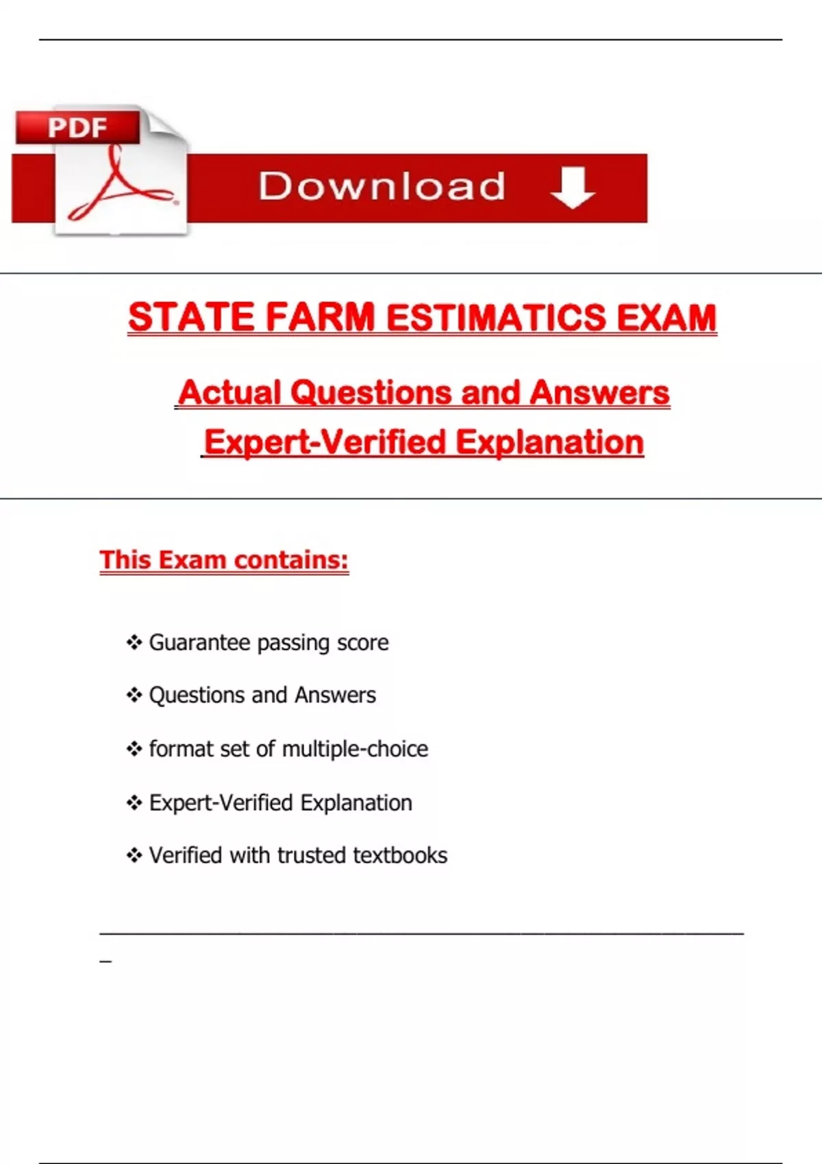 State Farm Estimatics Exam (Latest 2025 / 2026): Most Comprehensive Qs ...