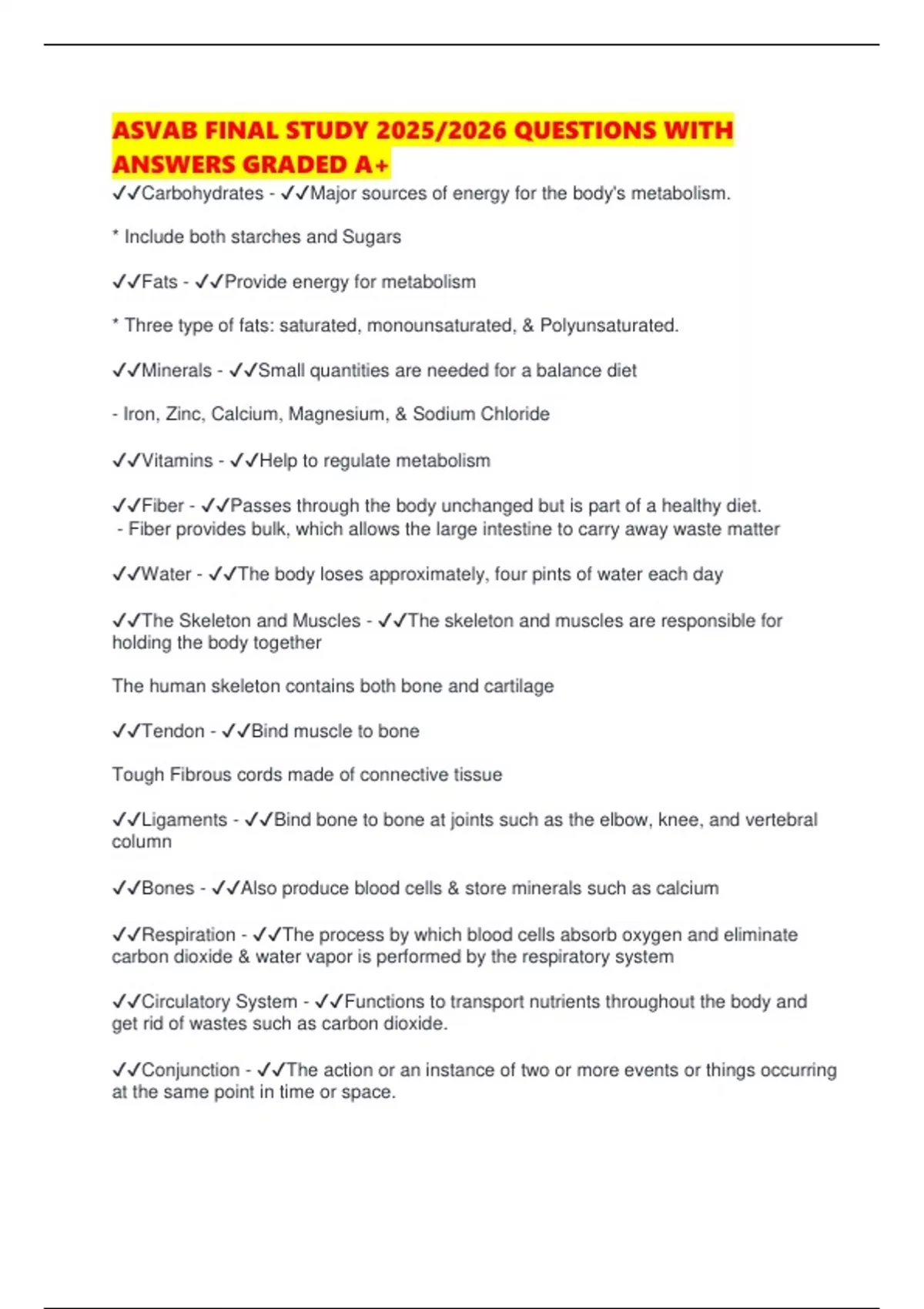 ASVAB FINAL STUDY 2025/2026 QUESTIONS WITH ANSWERS GRADED A+ - ASVAB ...