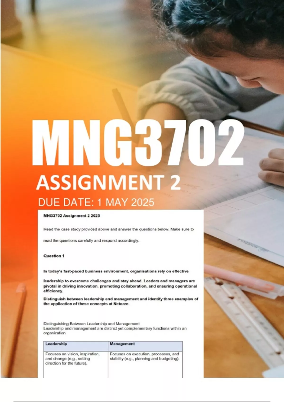 MNG3702 Assignment 2 2025 - Due 1 May 2025 - Strategic Implementation ...