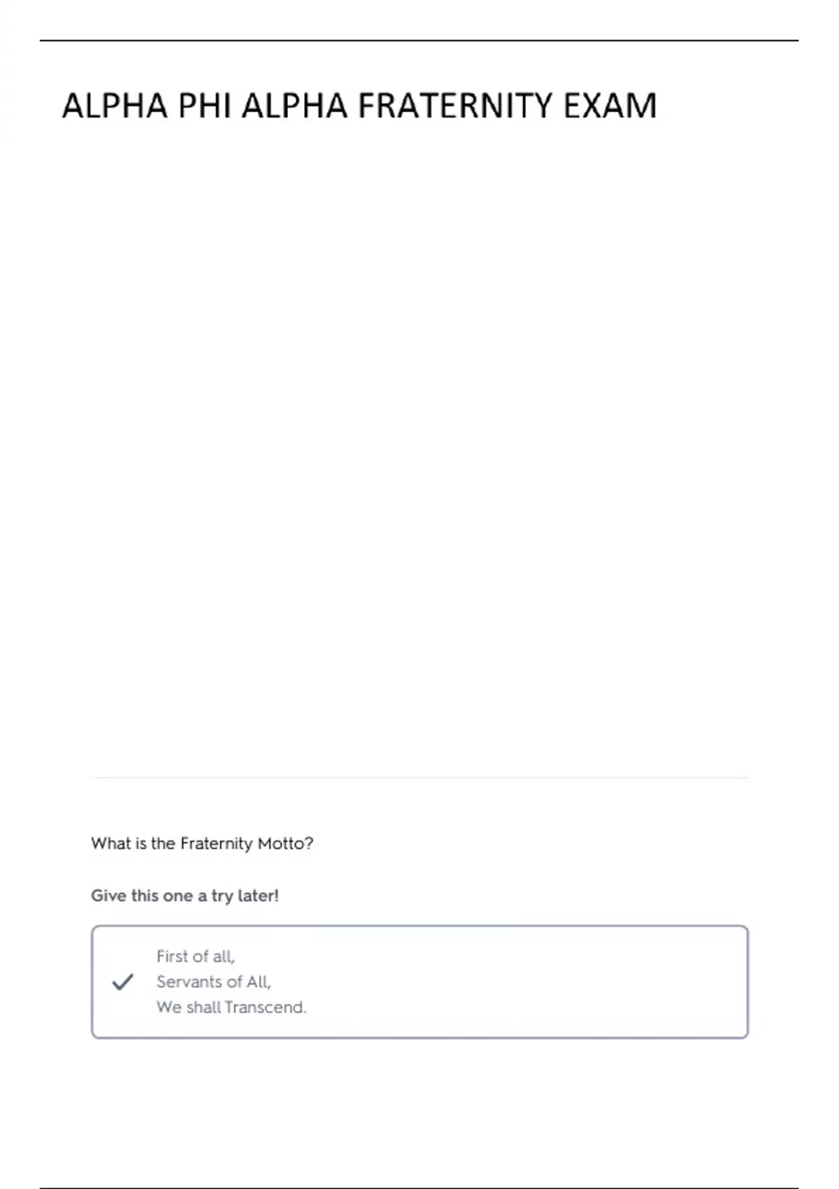 ALPHA PHI ALPHA QUESTIONS & ANSWERS (A+ GRADED 100% VERIFIED) - Alpha ...