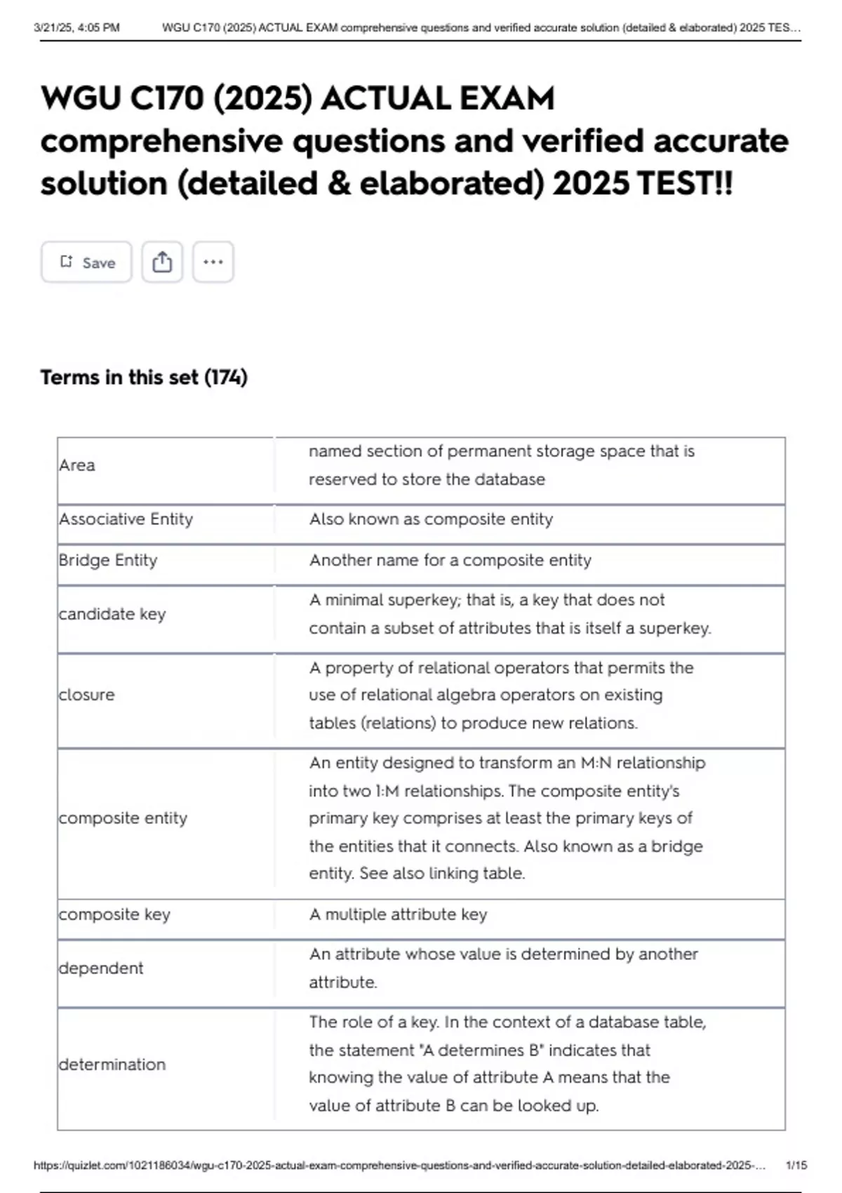 WGU C170 (2025) ACTUAL EXAM comprehensive questions and verified accurate solution (detailed ...
