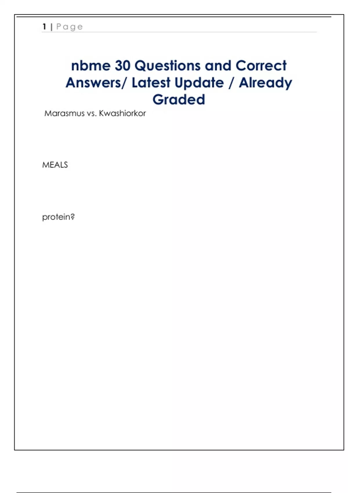 nbme 30 Questions and Correct Answers/ Latest Update / Already Graded ...