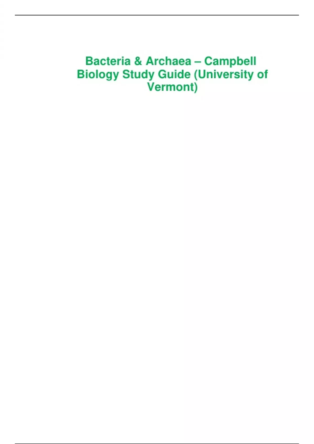 Bacteria & Archaea Study Guide – Campbell Biology (2025/2026 Edition ...