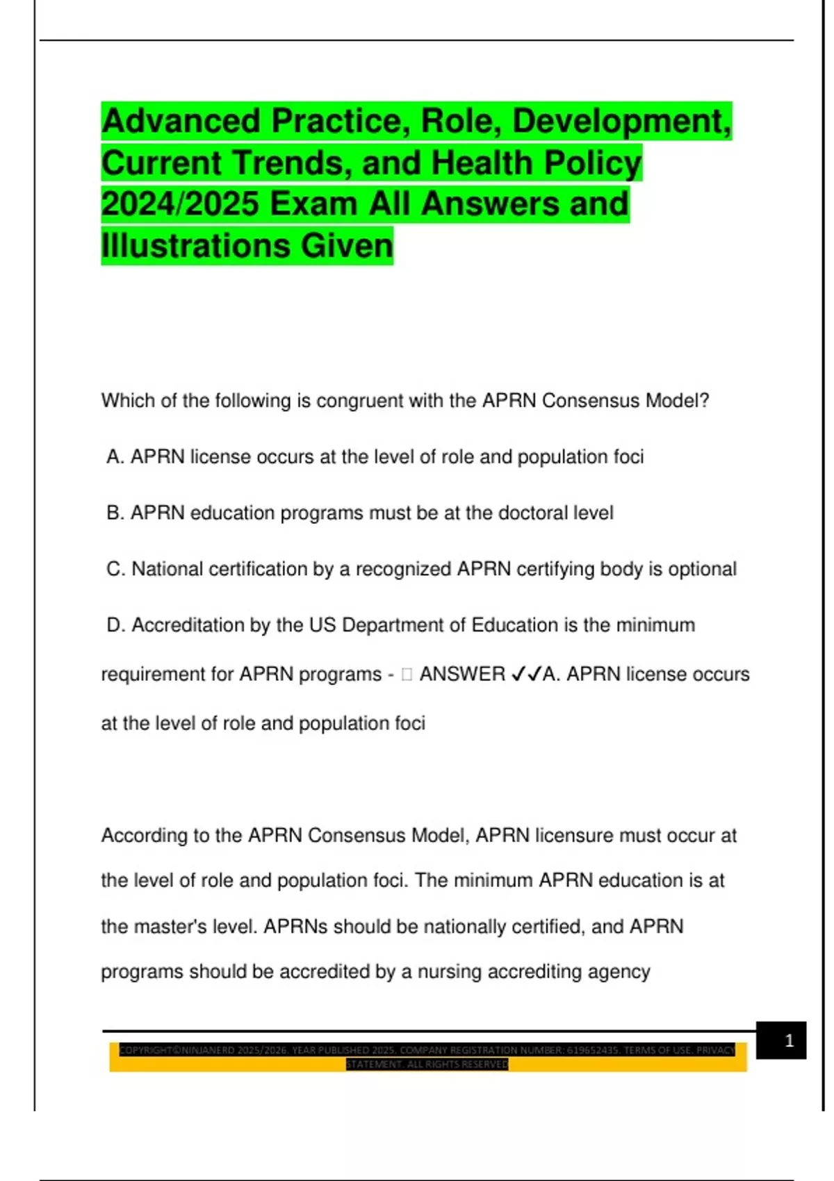 Advanced Practice, Role, Development, Current Trends, and Health Policy ...