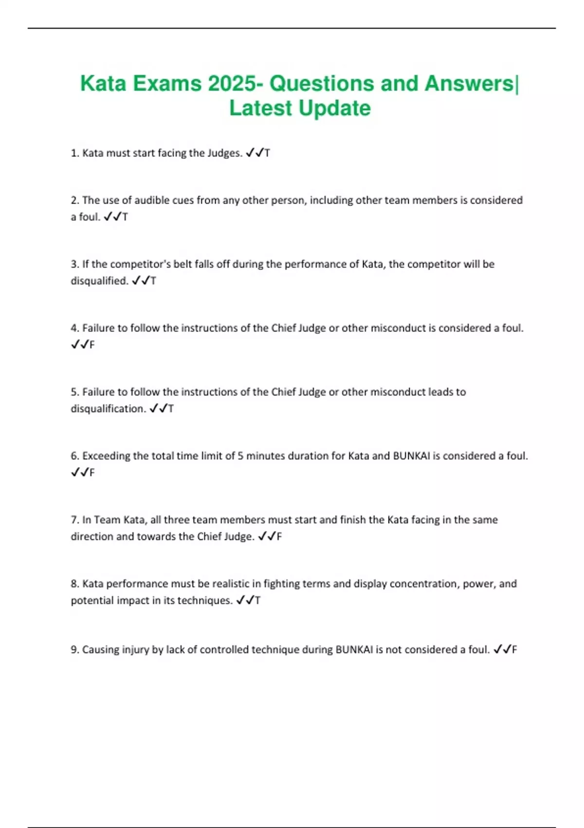 Kata Exams 2025- Questions and Answers| Latest Update - Karate kata ...