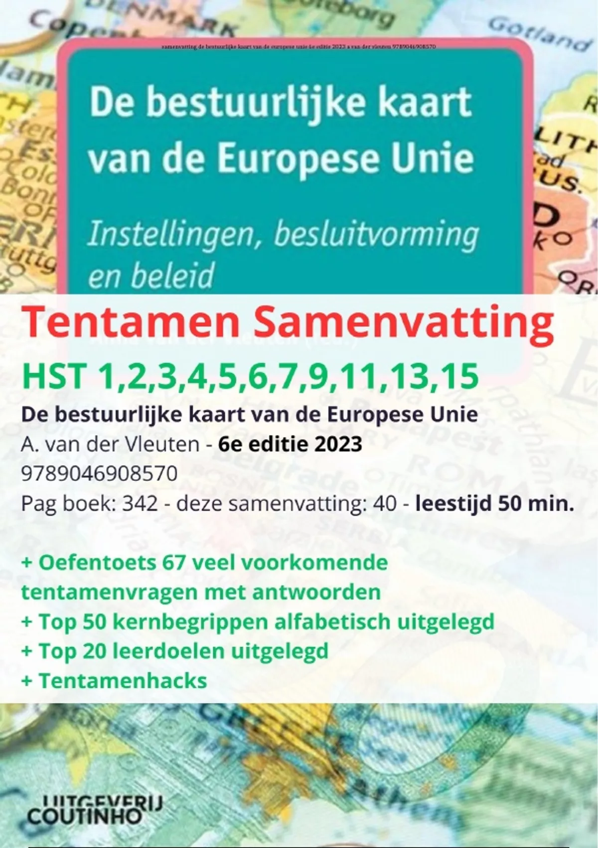 Tentamen samenvatting 6e editie (!!) 2023 - De bestuurlijke kaart van ...