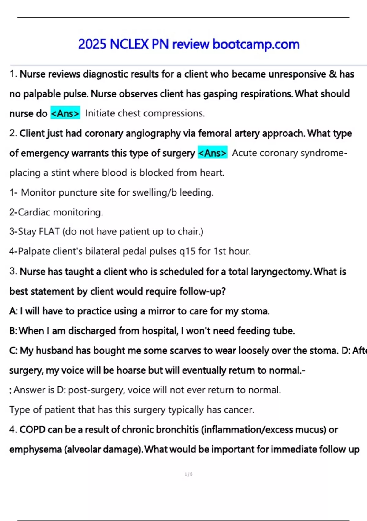 NCLEX-PN ACTUAL EXAM (2025/2026) - Nclex pn - Stuvia US