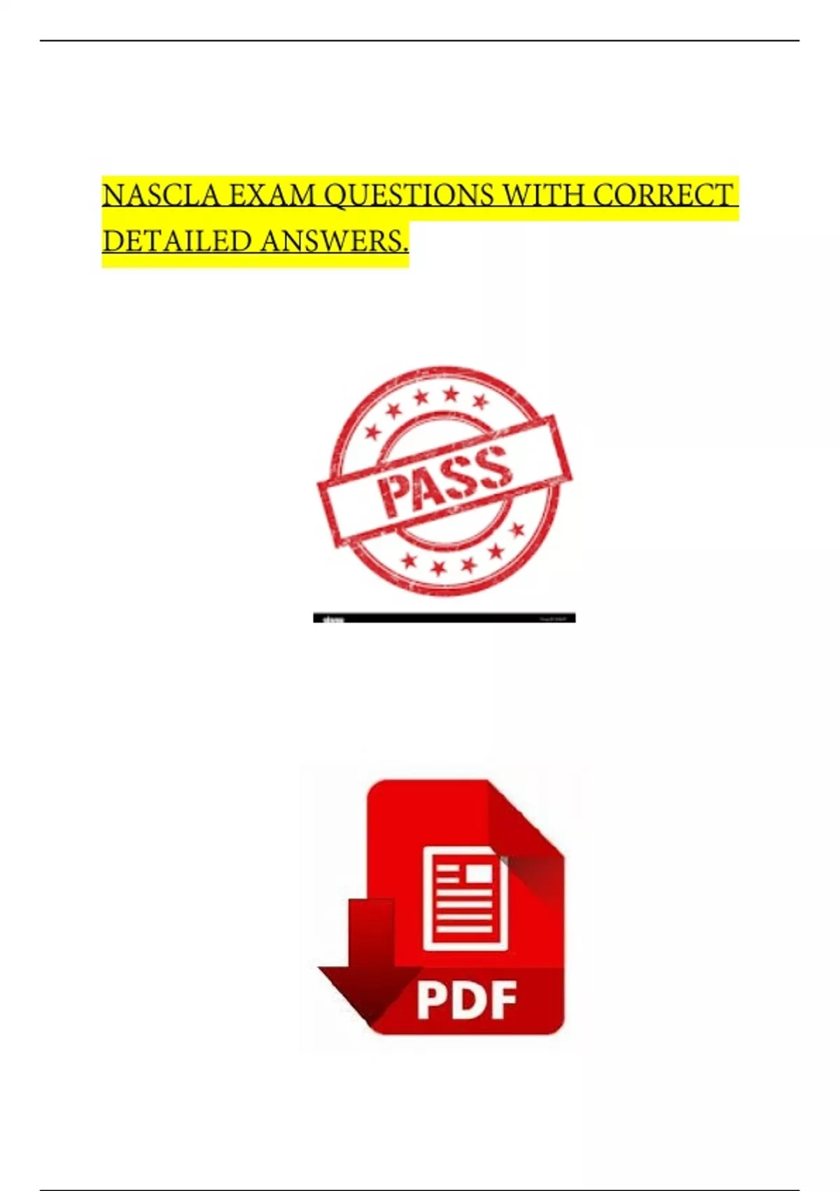 NASCLA EXAM QUESTIONS WITH CORRECT DETAILED ANSWERS 2025 - NASCLA ...