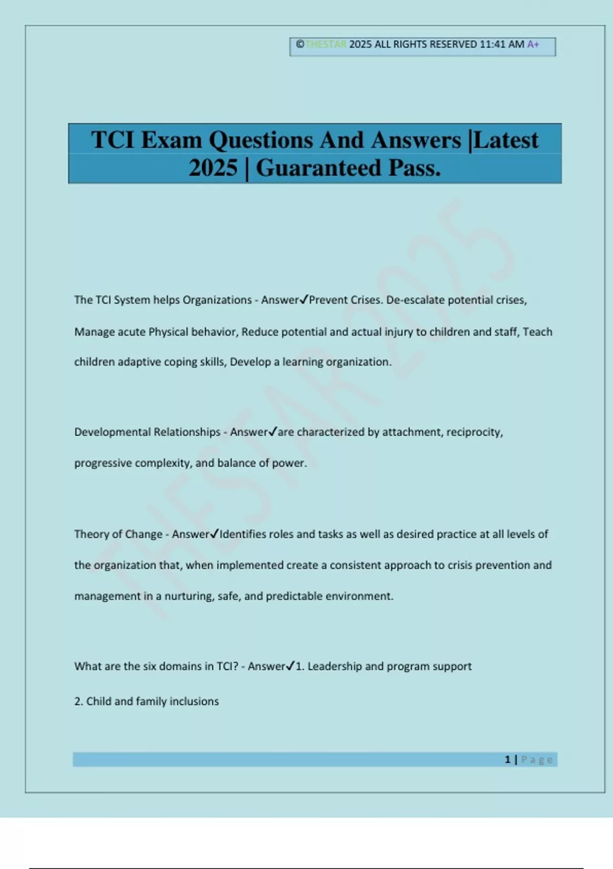 TCI Exam Questions And Answers |Latest 2025 | Guaranteed Pass ...