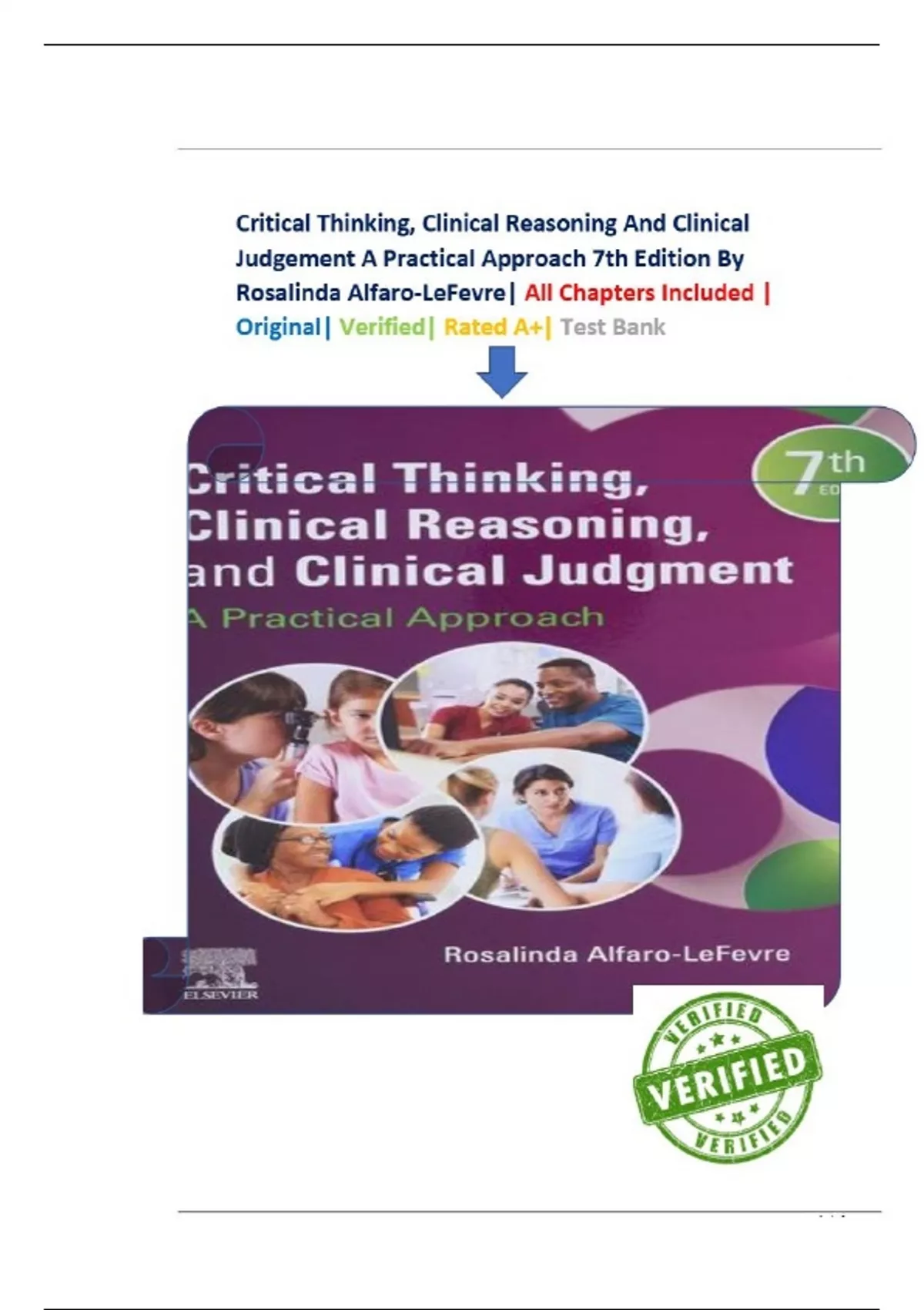 Test Bank Critical Thinking, Clinical Reasoning And Clinical Judgement ...