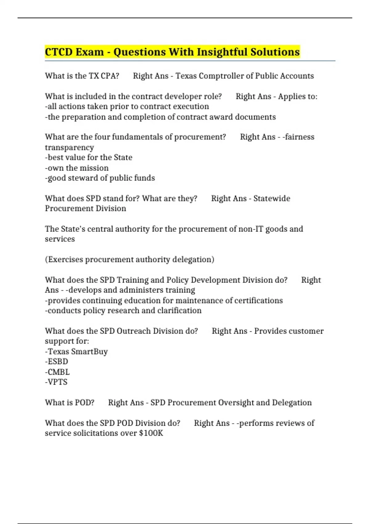 CTCD Exam - Questions With Insightful Solutions - CTCD - Certified ...