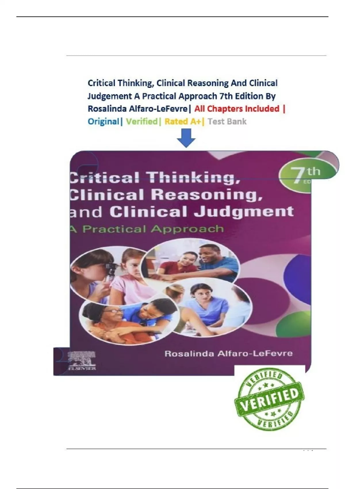Test Bank For Critical Thinking, Clinical Reasoning And Clinical ...
