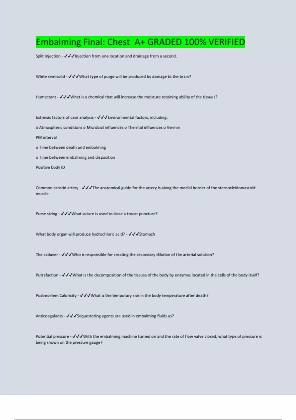 EMT Entrance Exam Study Guide(Practice Questions and Answers (Latest ...