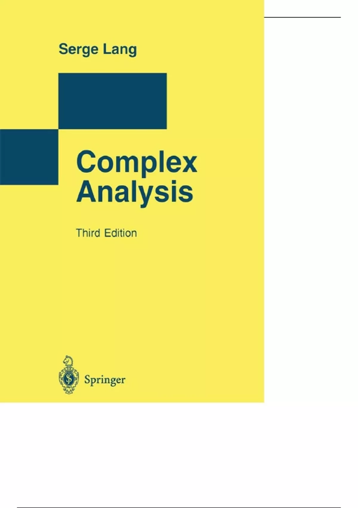 Complex analysis | serge lang 2 | THIRD edition |testbank & solutions ...