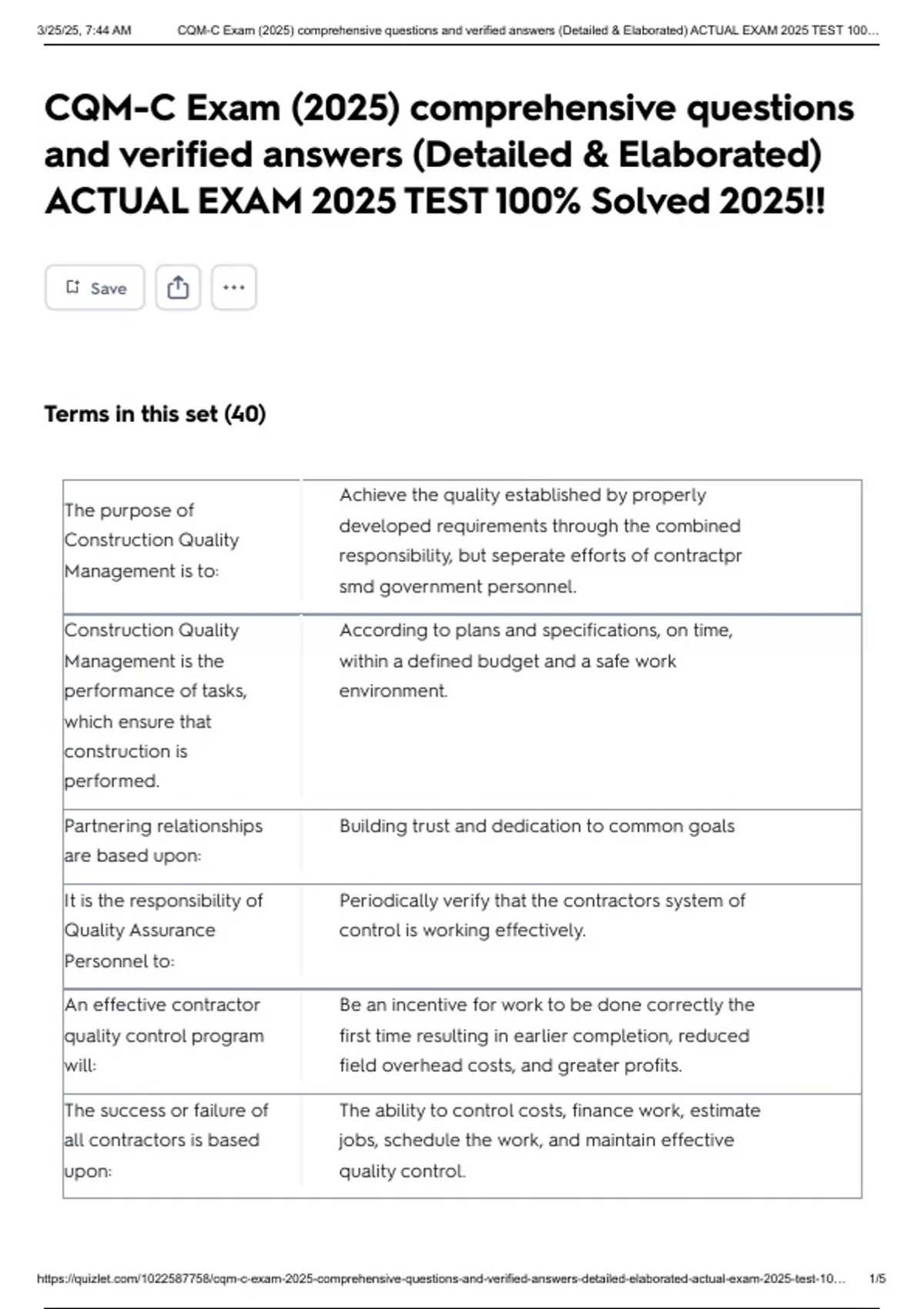 CQM-C Exam (2025) comprehensive questions and verified answers ...
