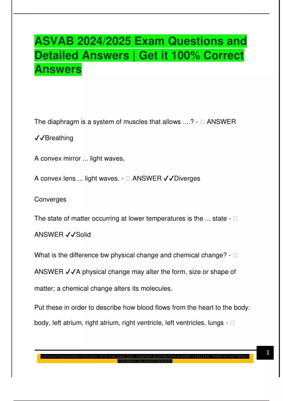 ASVAB 2024/2025 Exam Questions and Detailed Answers | Get it 100% ...