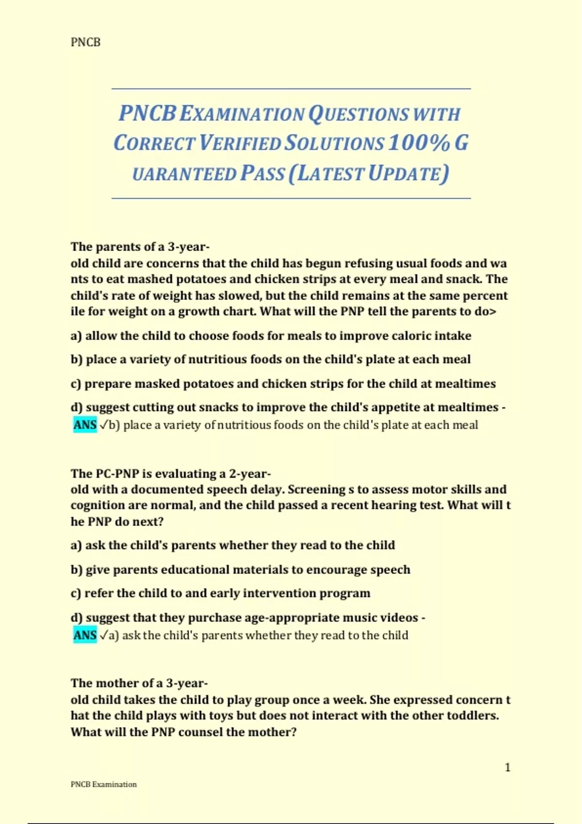 NEW PNP - AC (PEDIATRIC NURSE PRACTITIONER - ACUTE CARE) CERTIFICATION ...