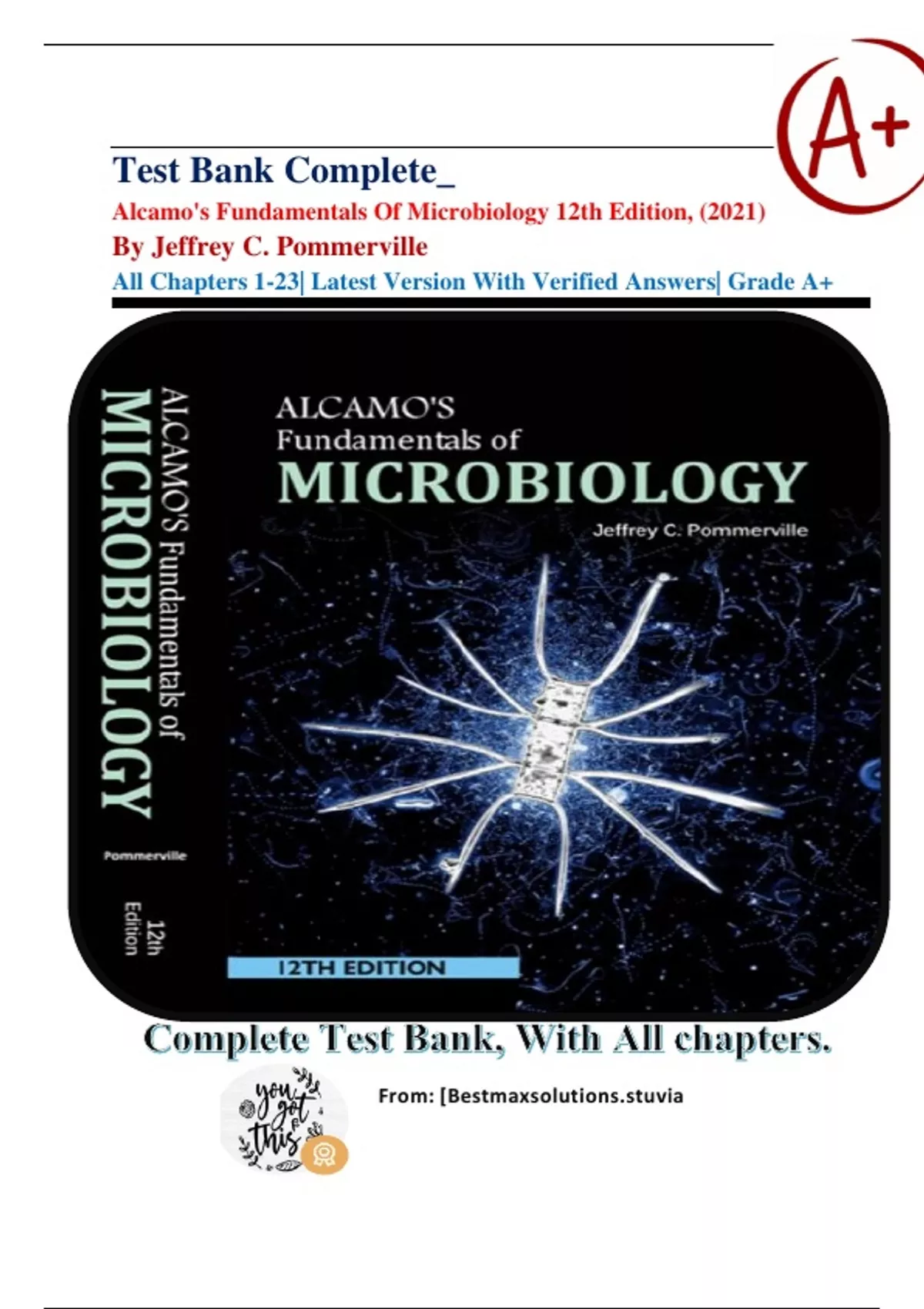 Test Bank Complete_ Alcamo's Fundamentals Of Microbiology 12th Edition ...
