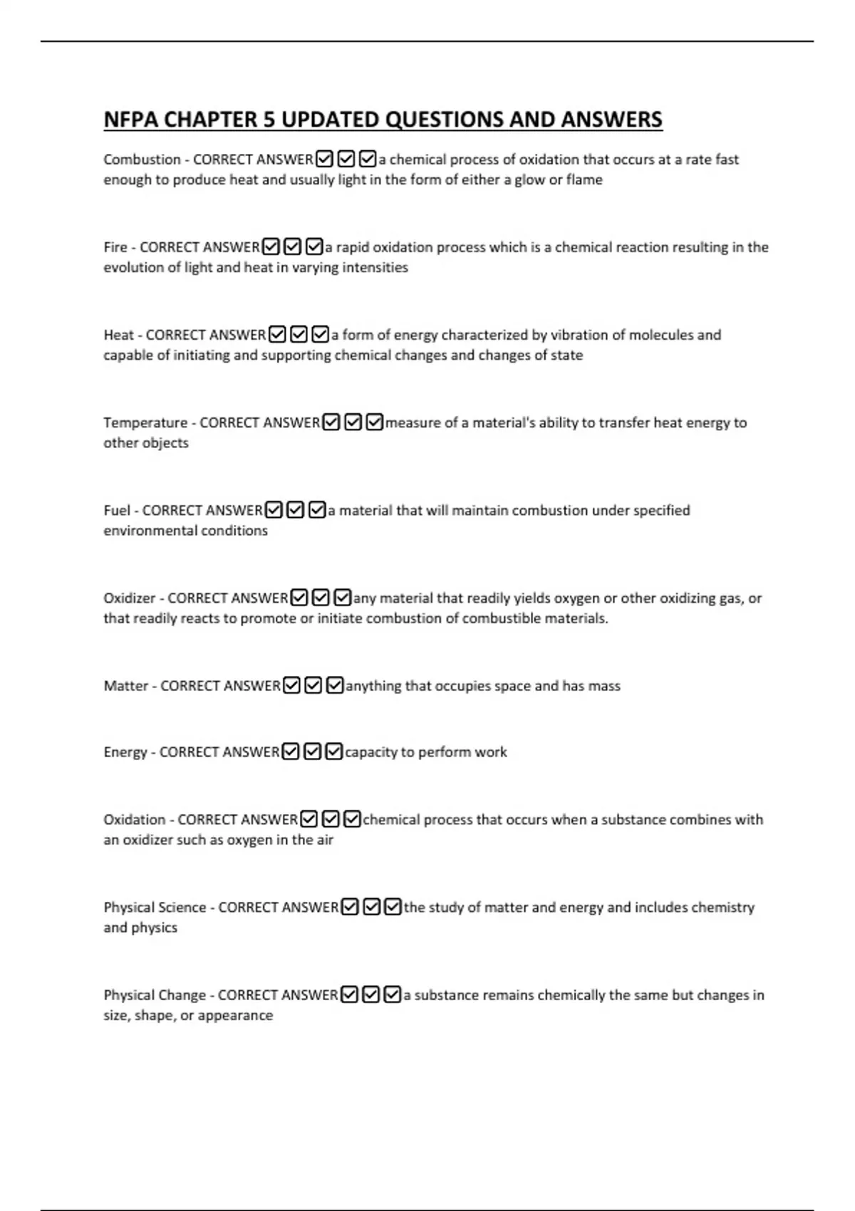 NFPA CHAPTER 5 UPDATED QUESTIONS AND ANSWERS - Nfpa - Stuvia US