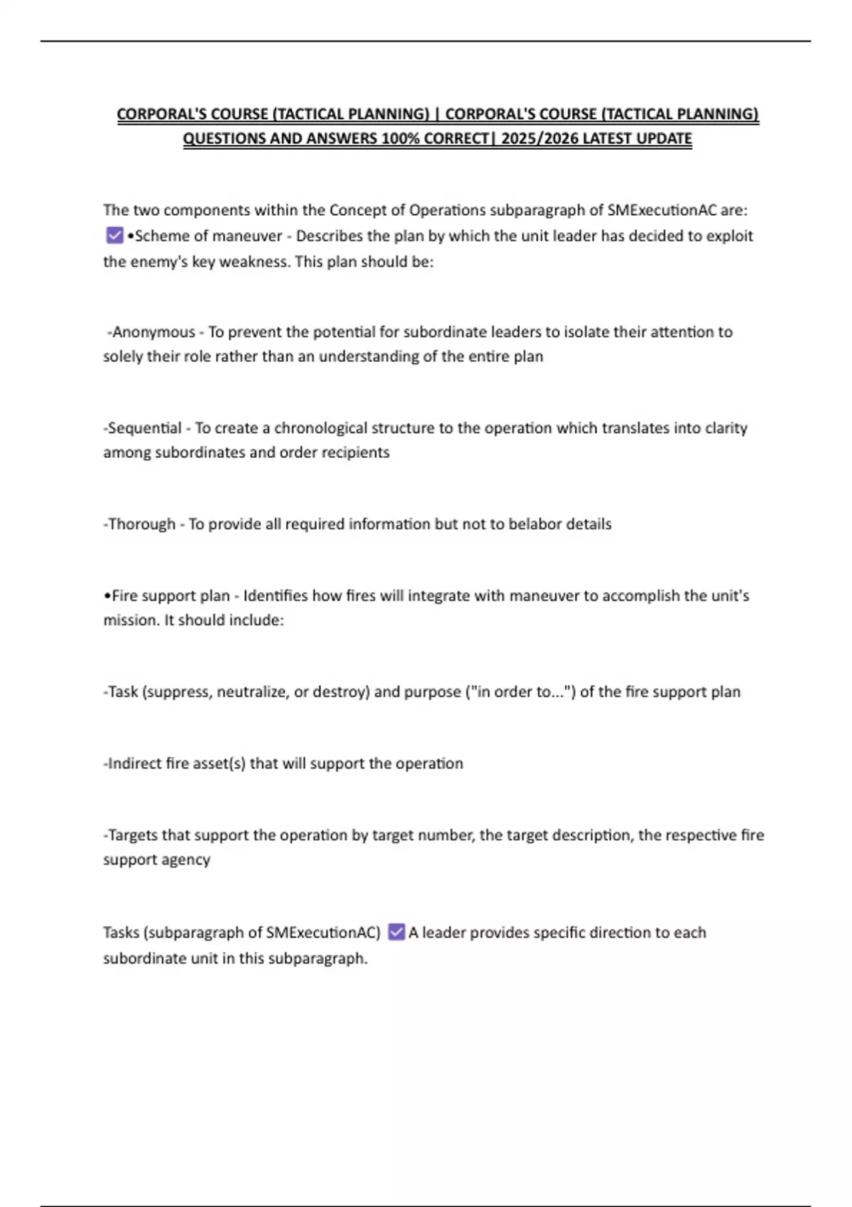 CORPORAL'S COURSE (TACTICAL PLANNING) | CORPORAL'S COURSE (TACTICAL ...