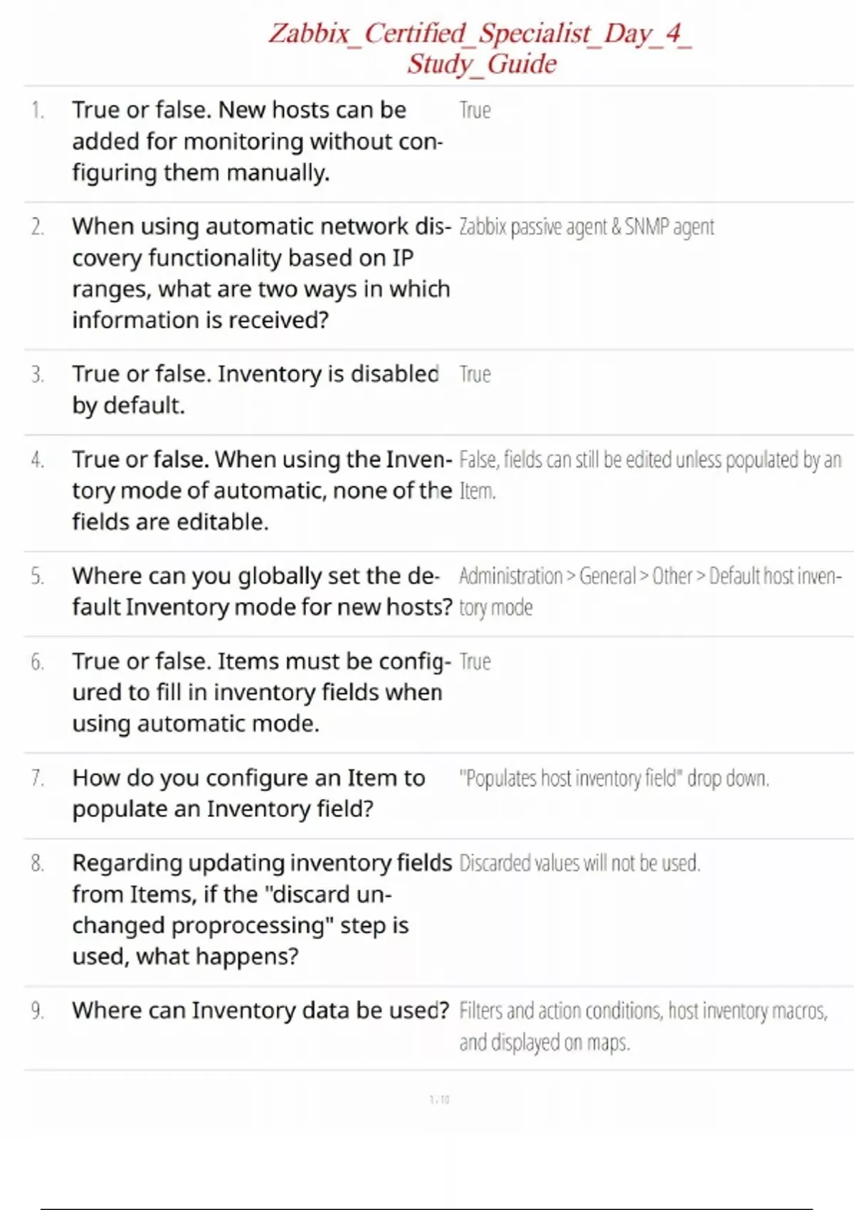 Zabbix Certified Specialist Day 4 Study Guide 2025/2026: Mastering Enterprise Monitoring ...
