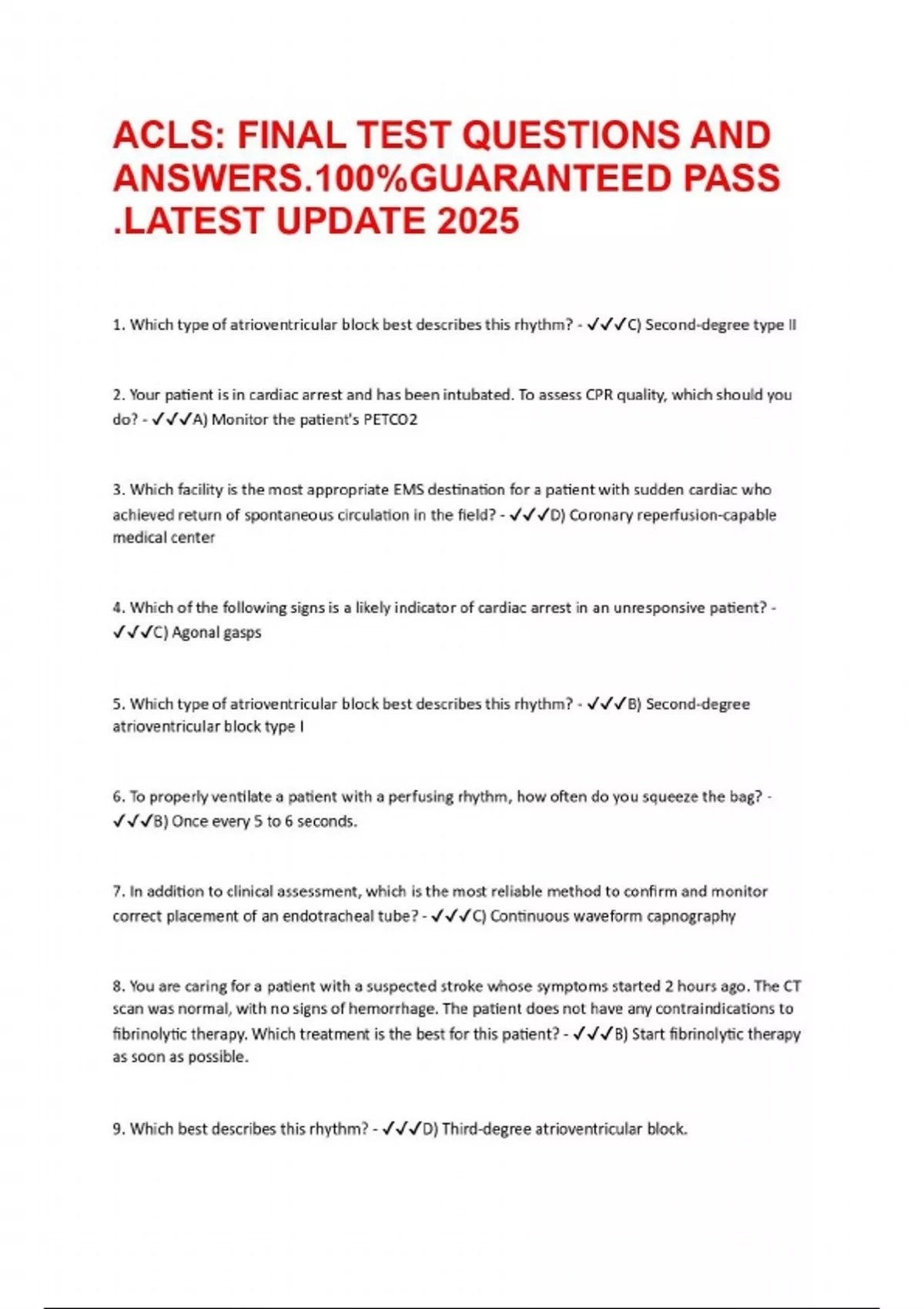 ACL QUESTIONS AND ANSWERS.LATEST UPDATE 2025 - ACL Q - Stuvia US