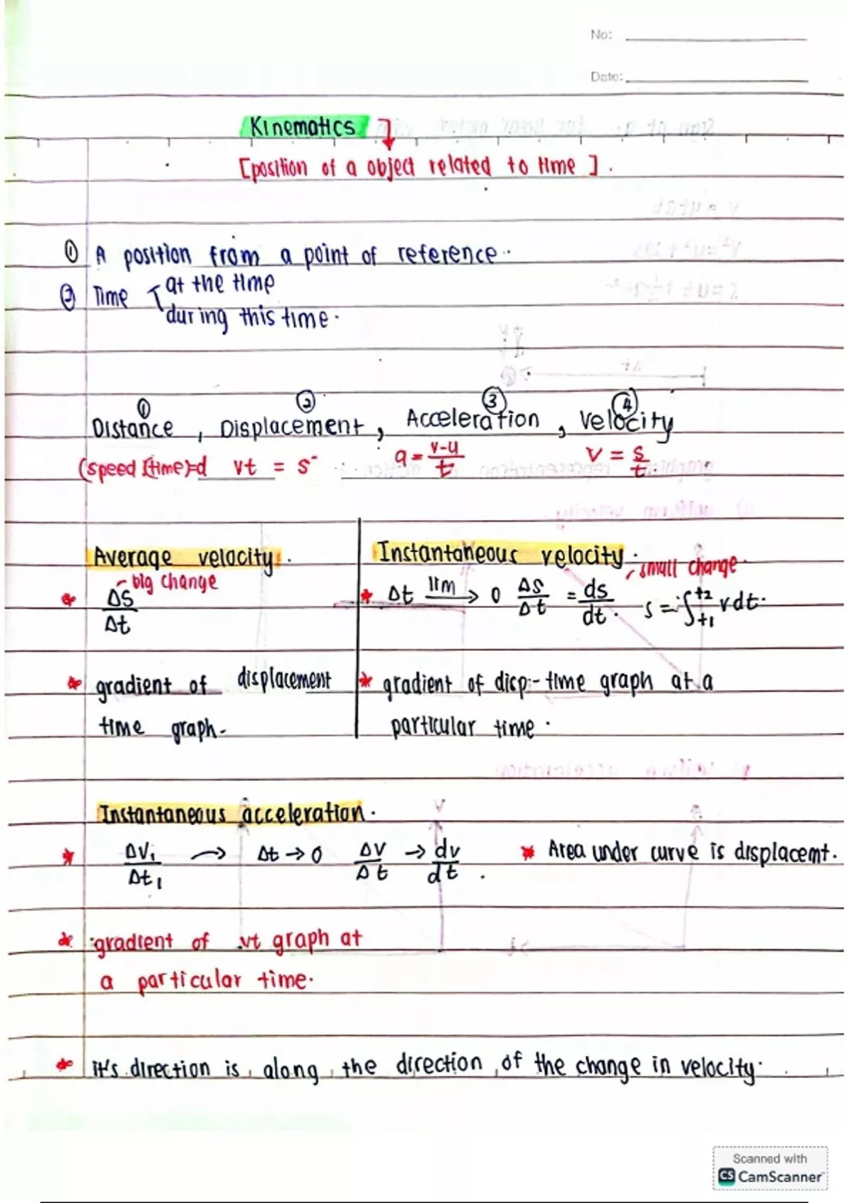 Summary Everything you need to know about kinematics - Physics - Stuvia US