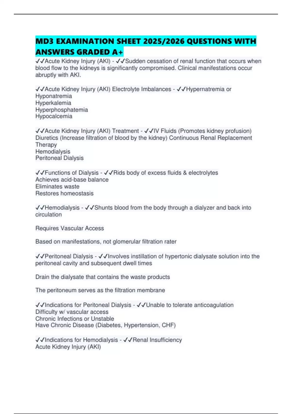 MD3 EXAMINATION SHEET 2025/2026 QUESTIONS WITH ANSWERS GRADED A+ - MD ...
