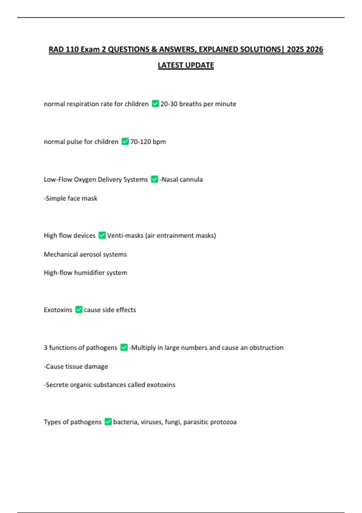 RAD 110 Exam 2 QUESTIONS & ANSWERS, EXPLAINED SOLUTIONS| LATEST UPDATE ...