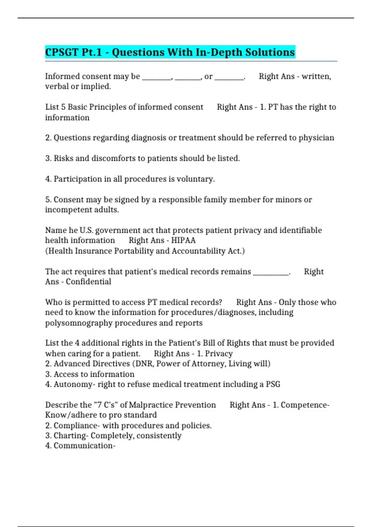CPSGT Pt.1 - Questions With In-Depth Solutions - CPSGT - Stuvia US