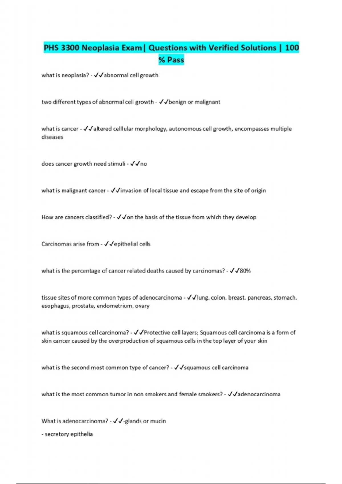 BUNDLE PACKAGE::::: PHS 3300| Exams | Questions with Correct Answers ...