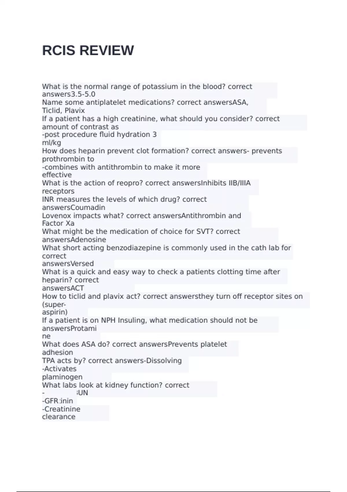 RCIS REVIEW EXAM WITH 100% CORRECT ANSWERS 2025 - RCIS REVIE - Stuvia US