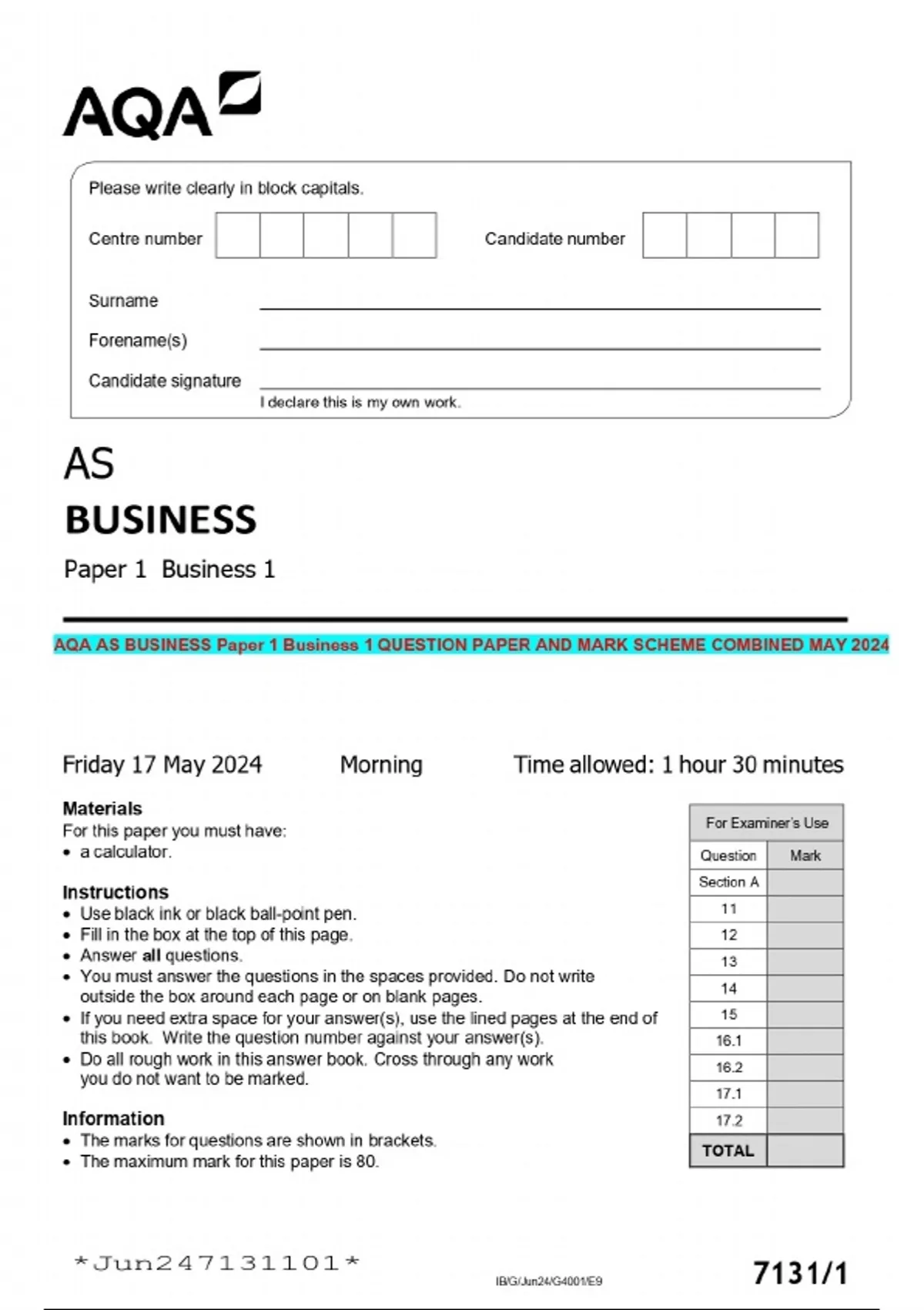 AQA GCSE RELIGIOUS STUDIES (SHORT COURSE) Section 4 Judaism QUESTION ...