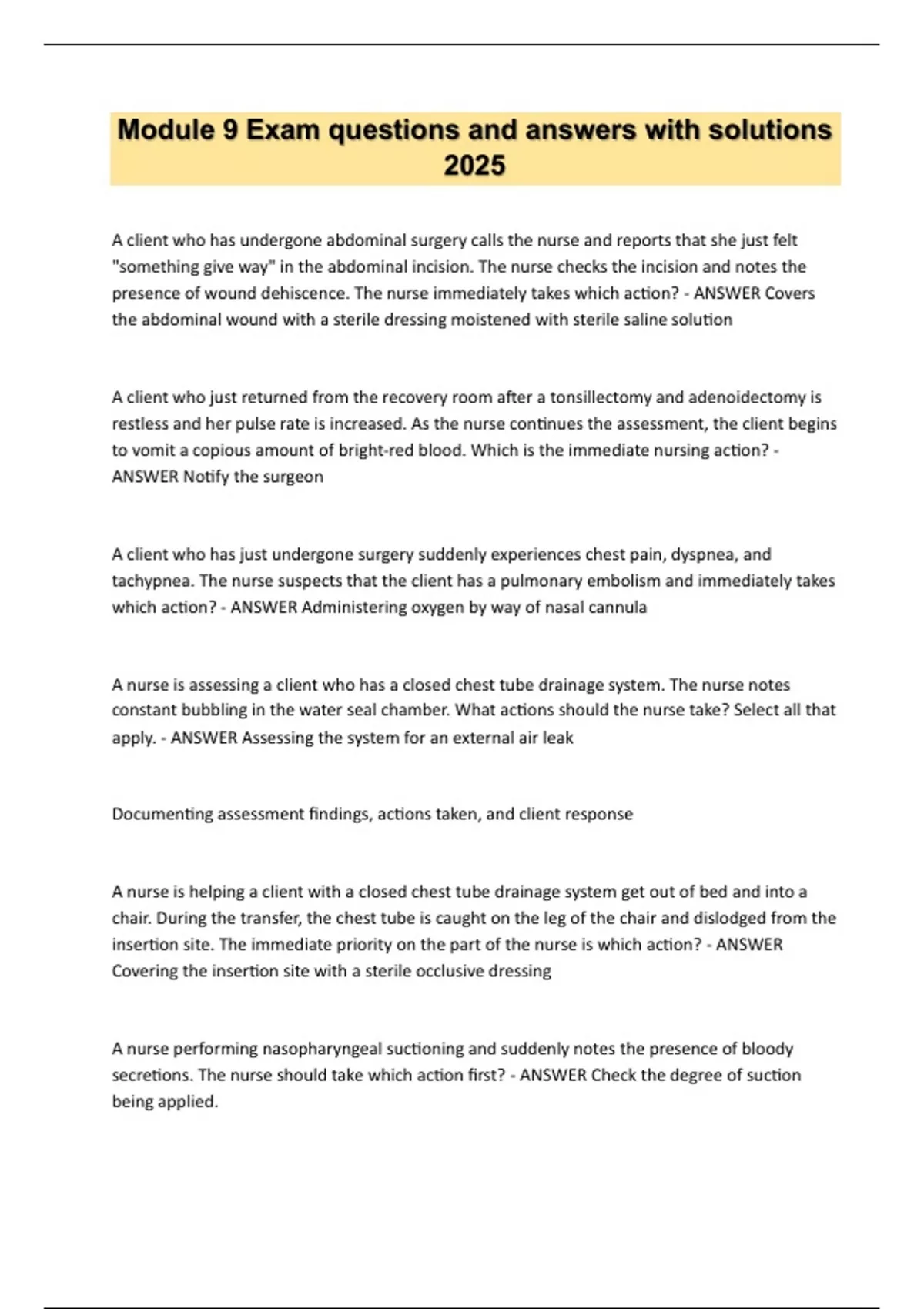 Module 9 Exam questions and answers with solutions 2025 - NACC PSW ...