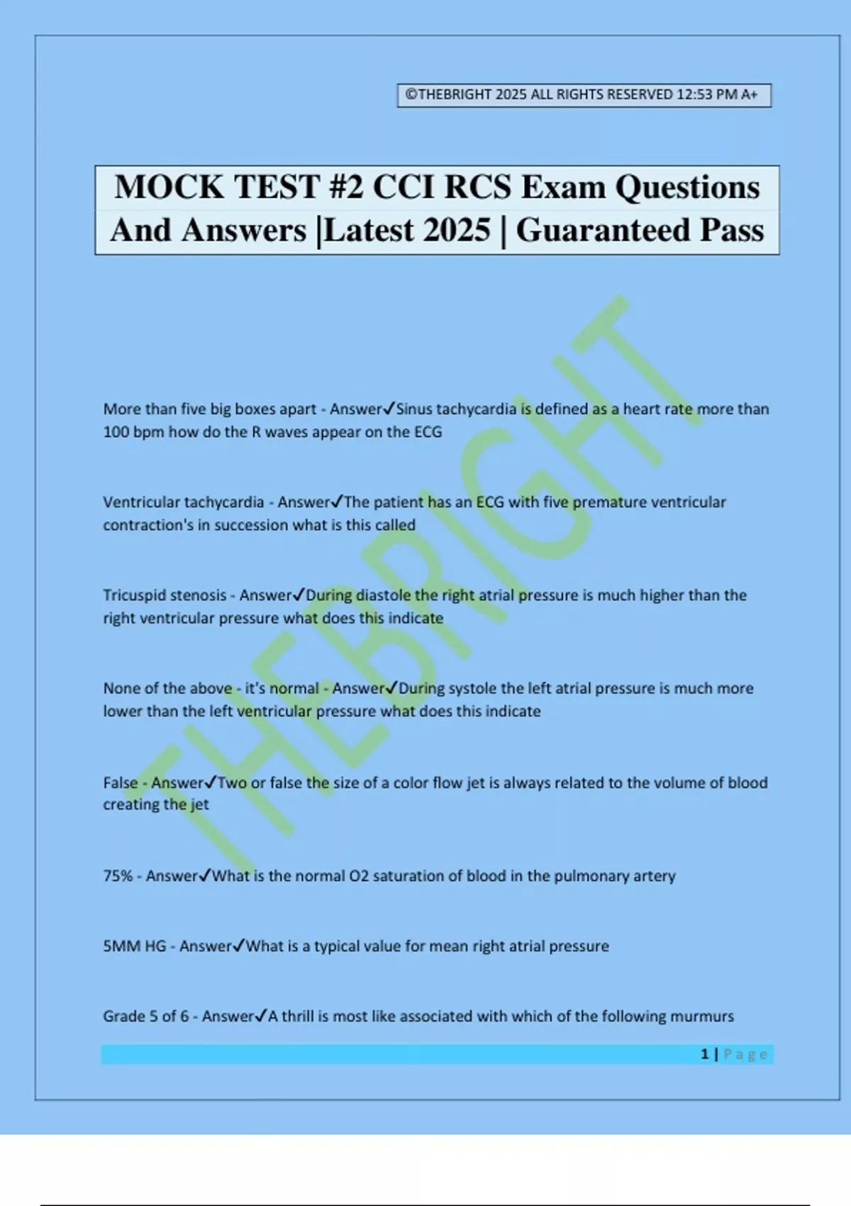 MOCK TEST #2 CCI RCS Exam Questions And Answers |Latest 2025 ...