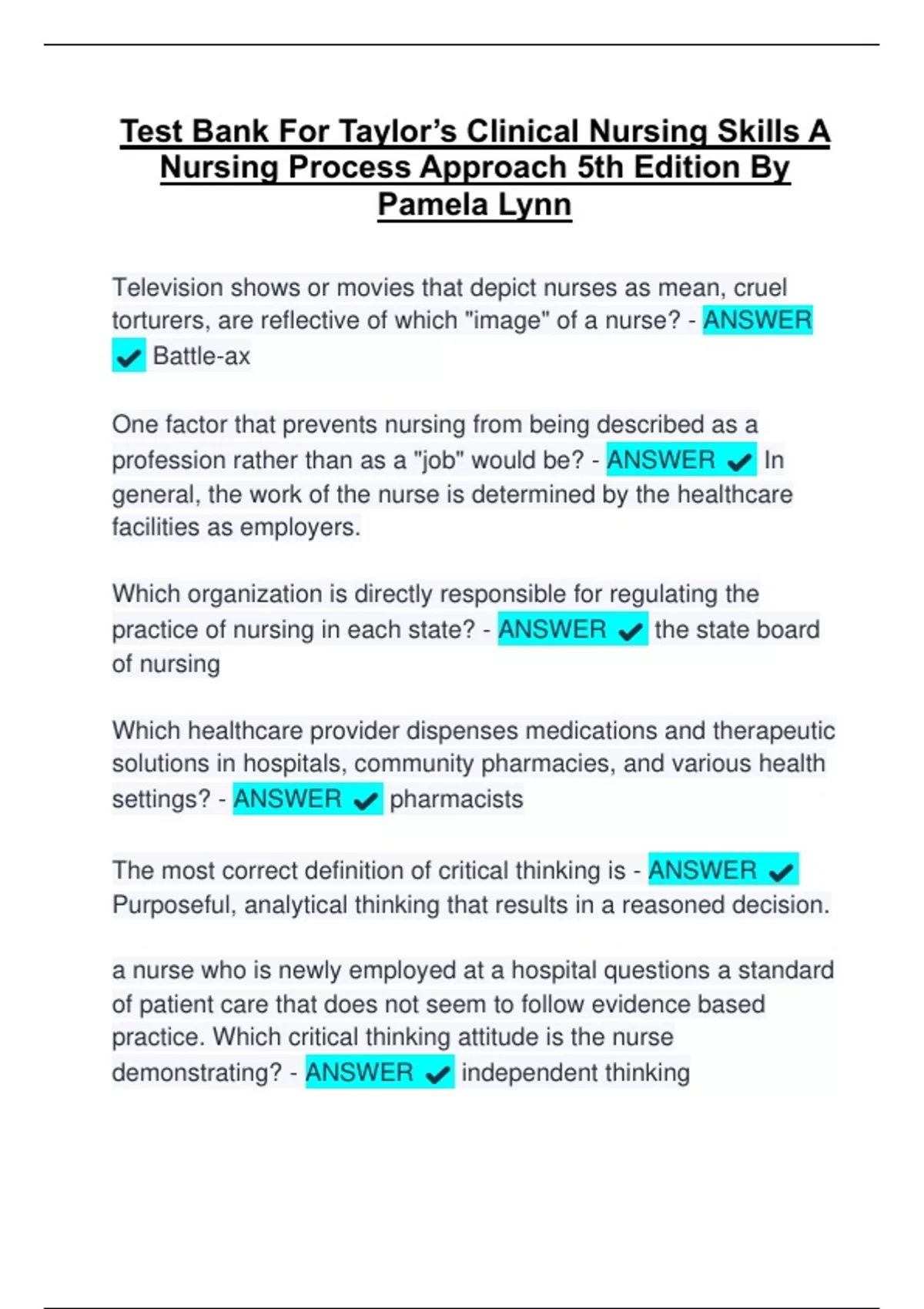 Test_Bank_For_Taylor’s_Clinical_Nursing_Skills_A_Nursing_Process ...