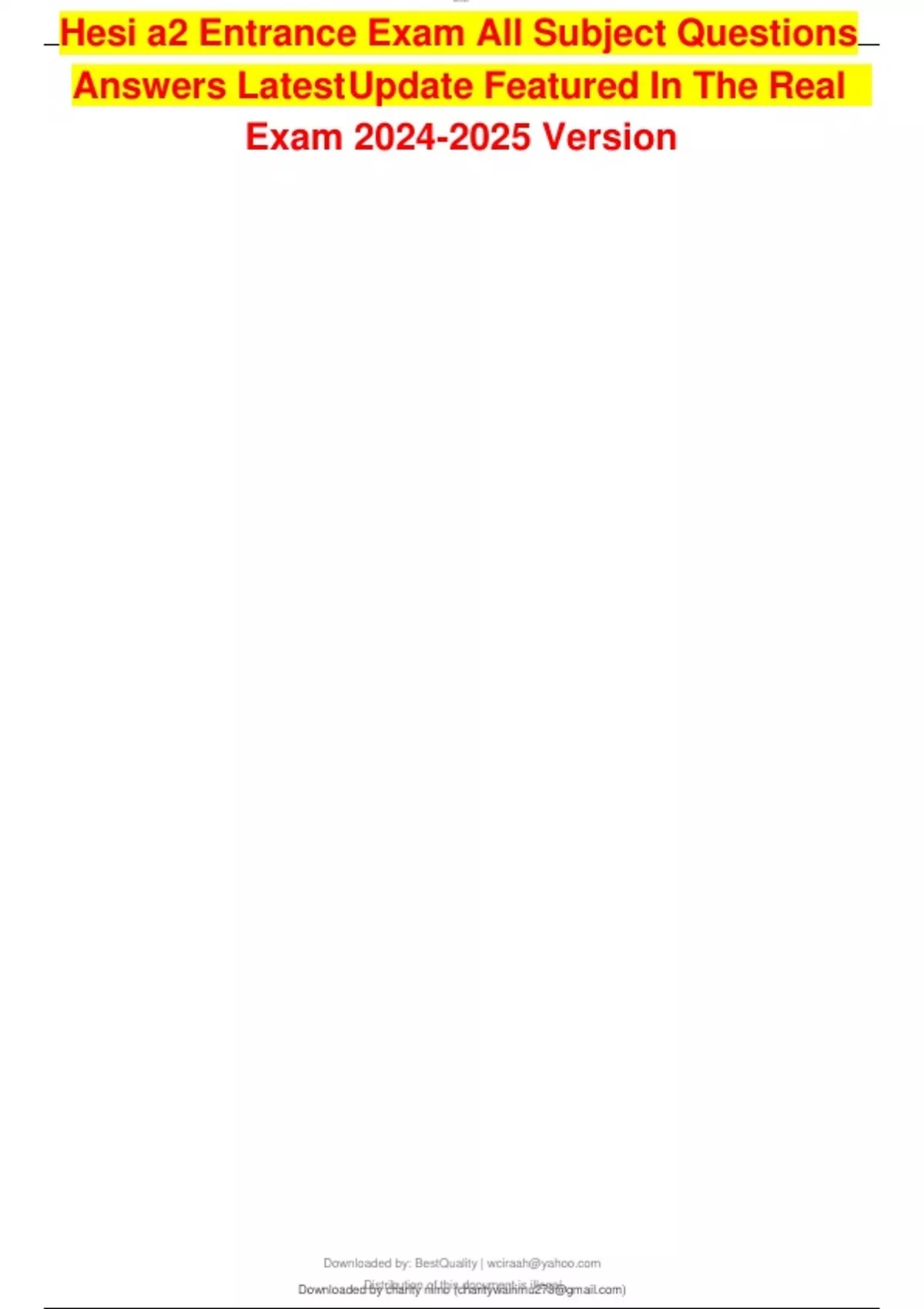 HESI A2 Entrance Exam 2024–2025 Test Bank – All Subjects | Real Exam ...