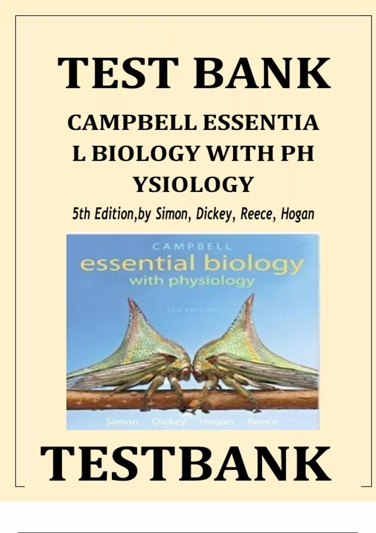 Test Bank for Campbell Essential Biology with Physiology 5th Edition by ...