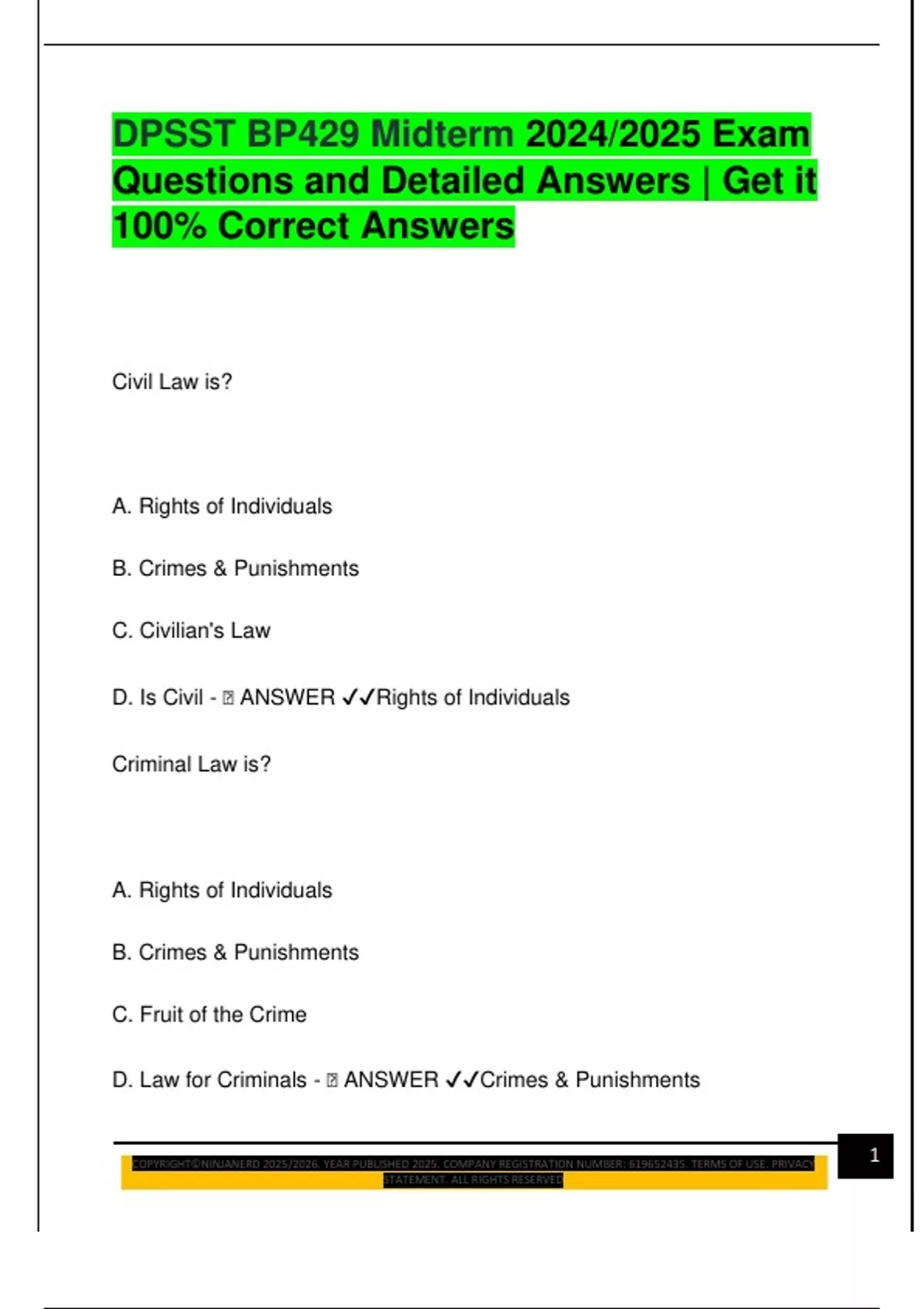 DPSST BP429 Midterm 2024/2025 Exam Questions and Detailed Answers | Get ...
