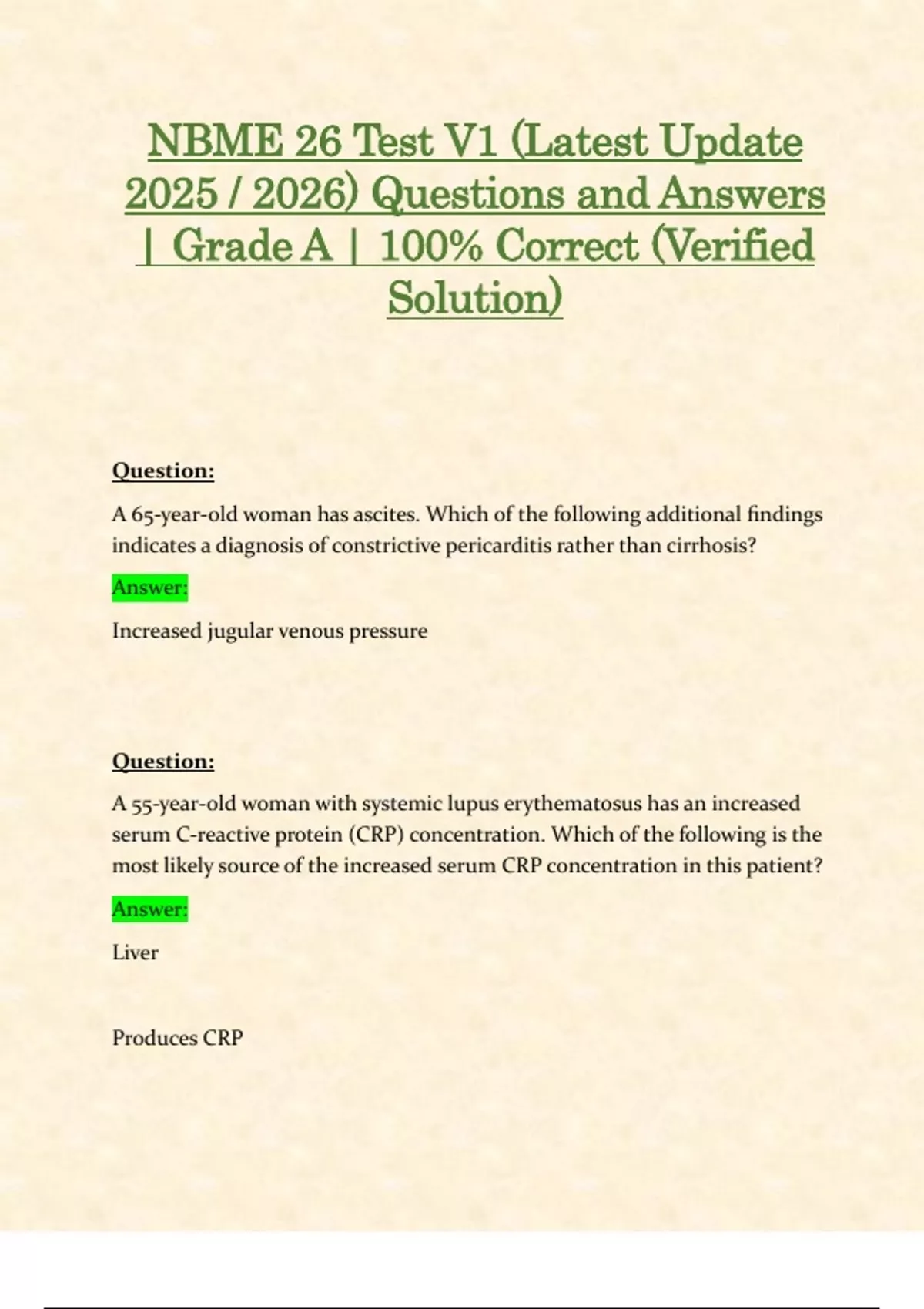 NBME 26 Tests (Latest 2025 / 2026 Updates STUDY BUNDLE PACKAGE WITH ...