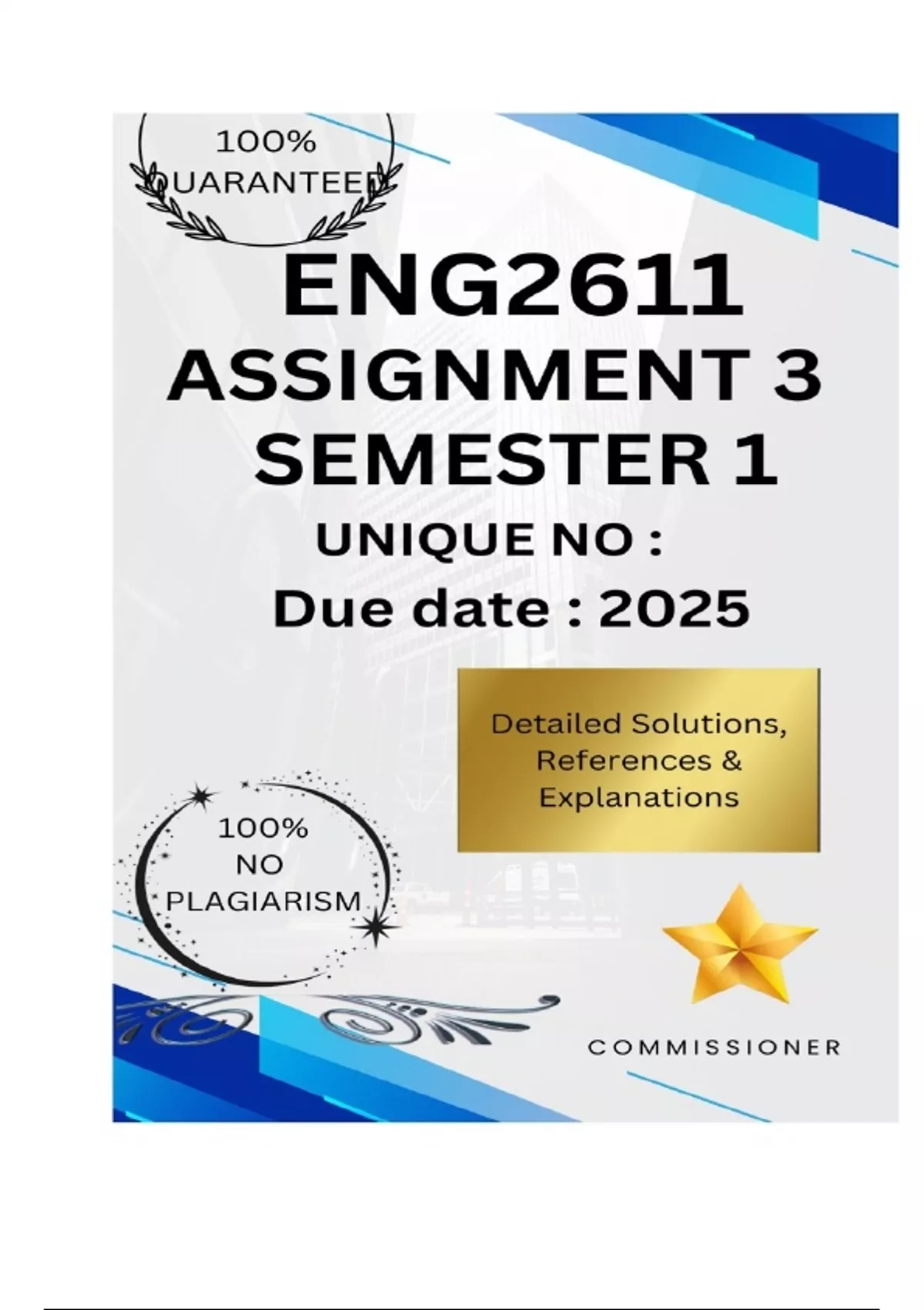 ENG2611 Assignment 3 (COMPLETE ANSWERS) Semester 1 2025 - DUE 2025 ...