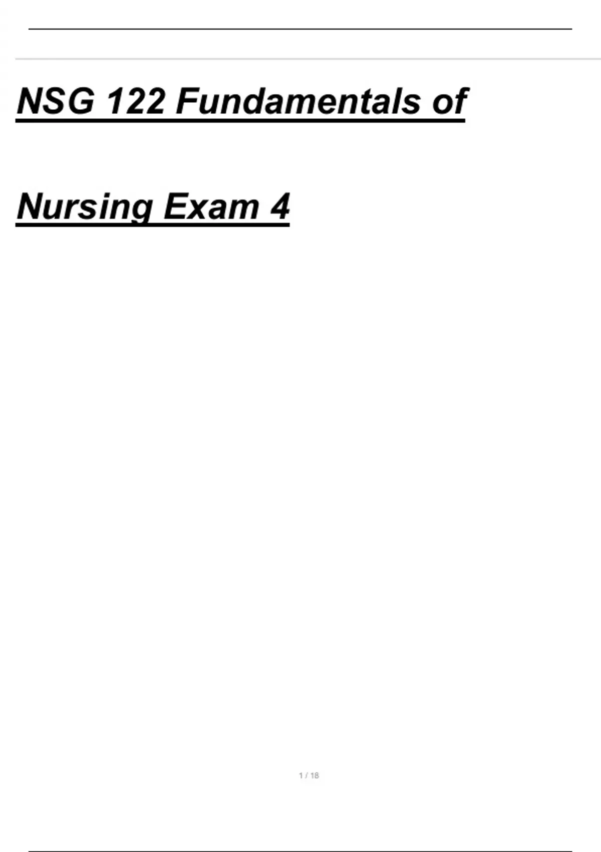 NSG 122 herzing university NSG 122 fundamentals of nursing exam 4 ...